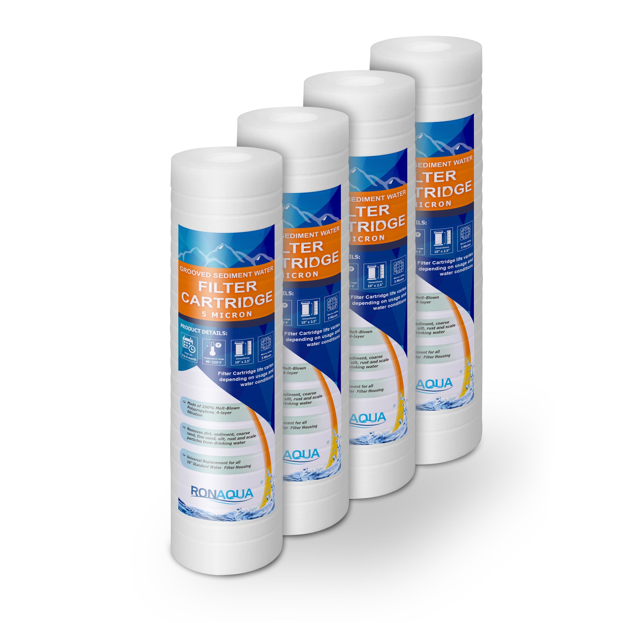 Amazon.com: Grooved Sediment Water Filter Cartridge by Ronaqua 10"x 2.5 ...