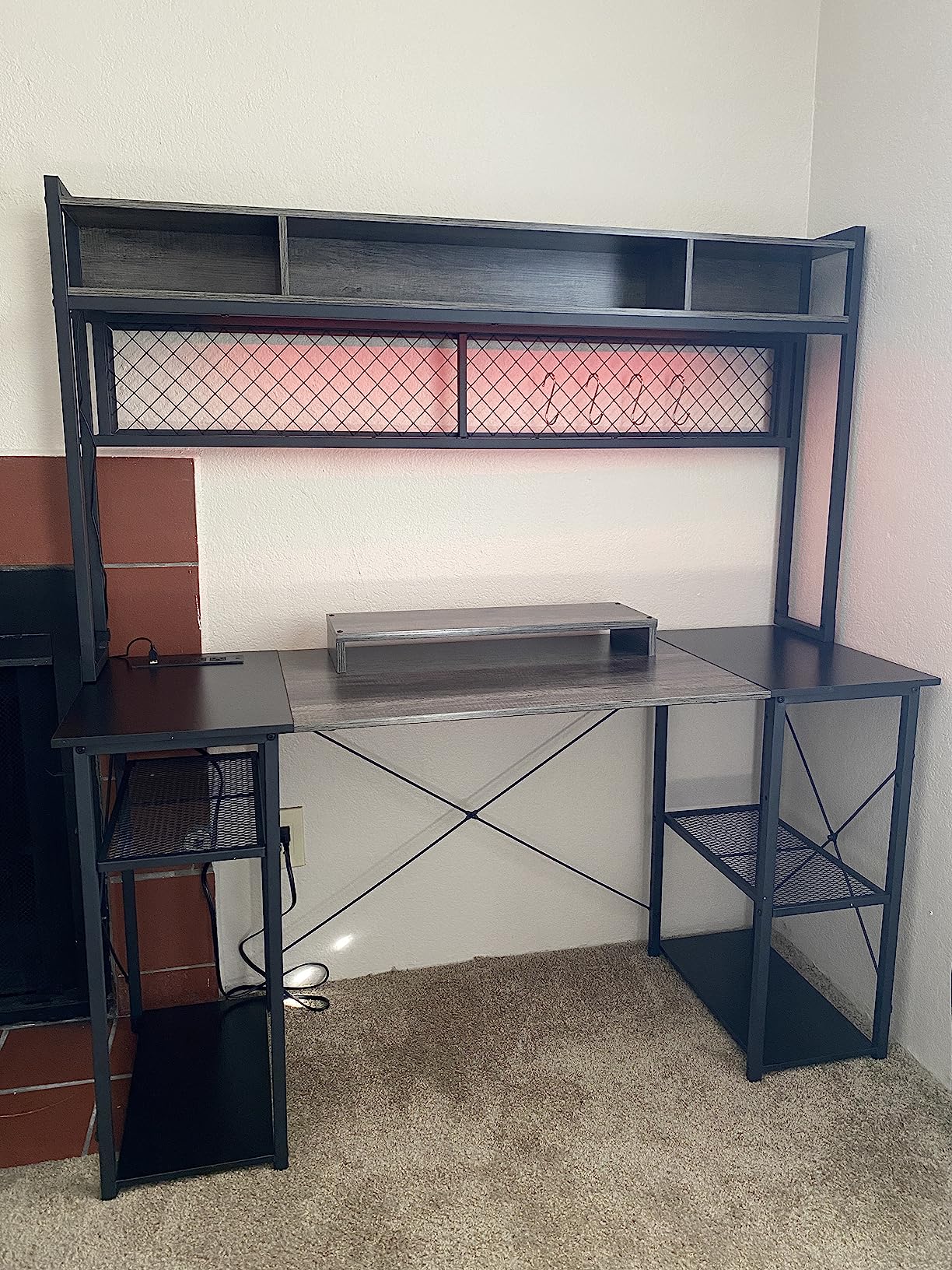 $30/mo - Finance armocity 2024 Upgrade Gaming Desk with Hutch, 55.2 ...