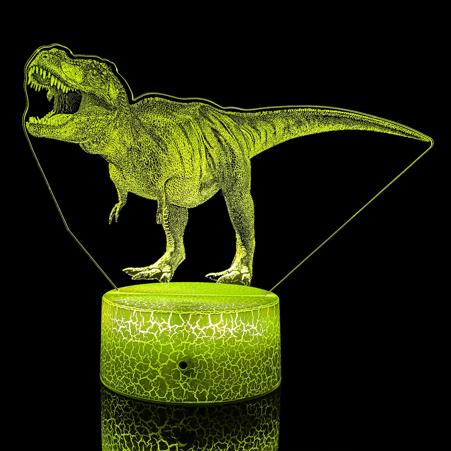 qiujonvy Dinosaur Night Light,16 Colors Changing Dimmable T Rex Night ...
