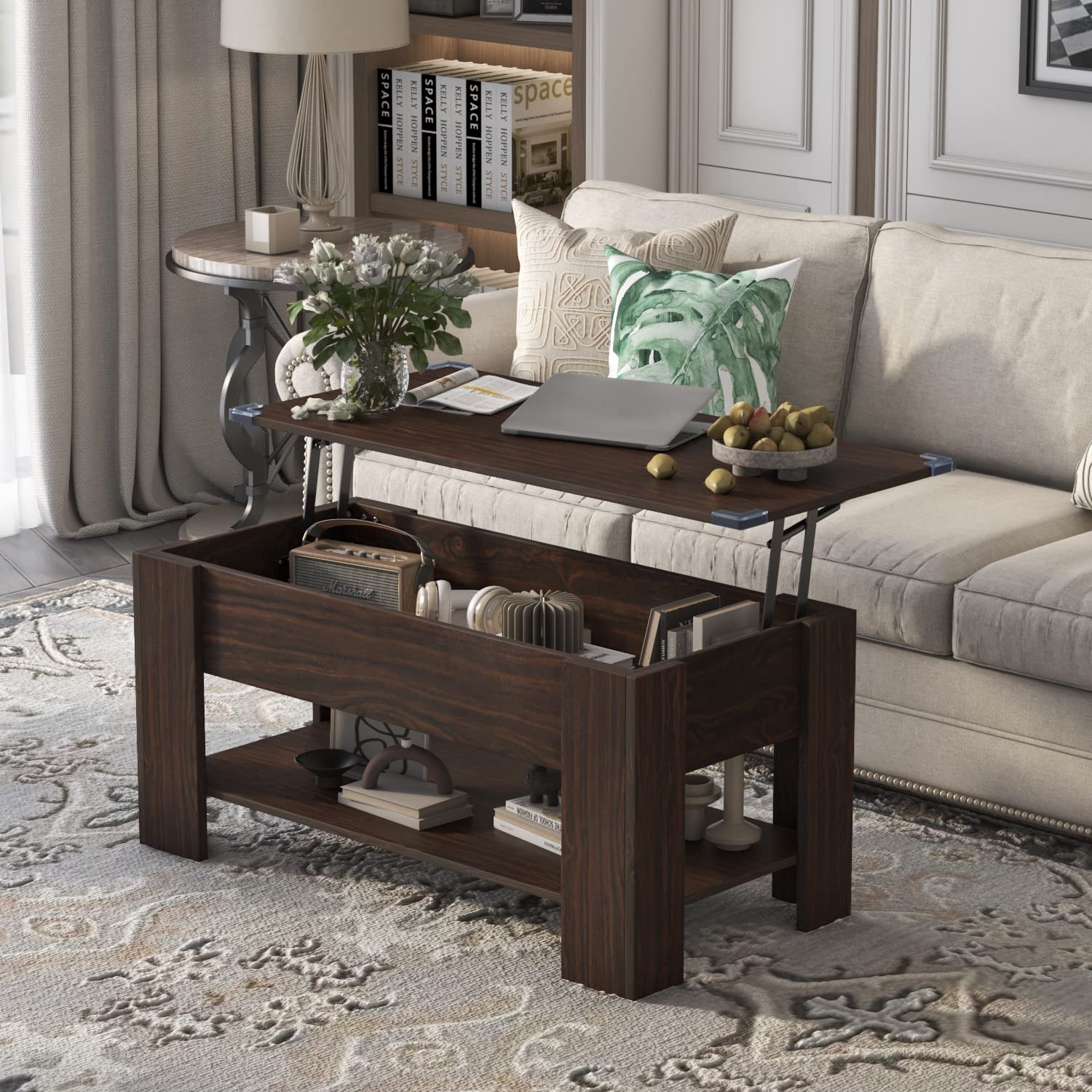 Snapklik.com : Devoko Coffee Table Adjustable Lift Top Coffee Tables