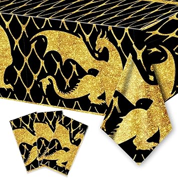 Amazon.com: Heidaman Dragon Party Tablecloths ，Halloween Dragon ...