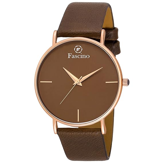 Fascino FCW 1395-CP Analogue Men's Watch (Brown Dial Brown Colored ...