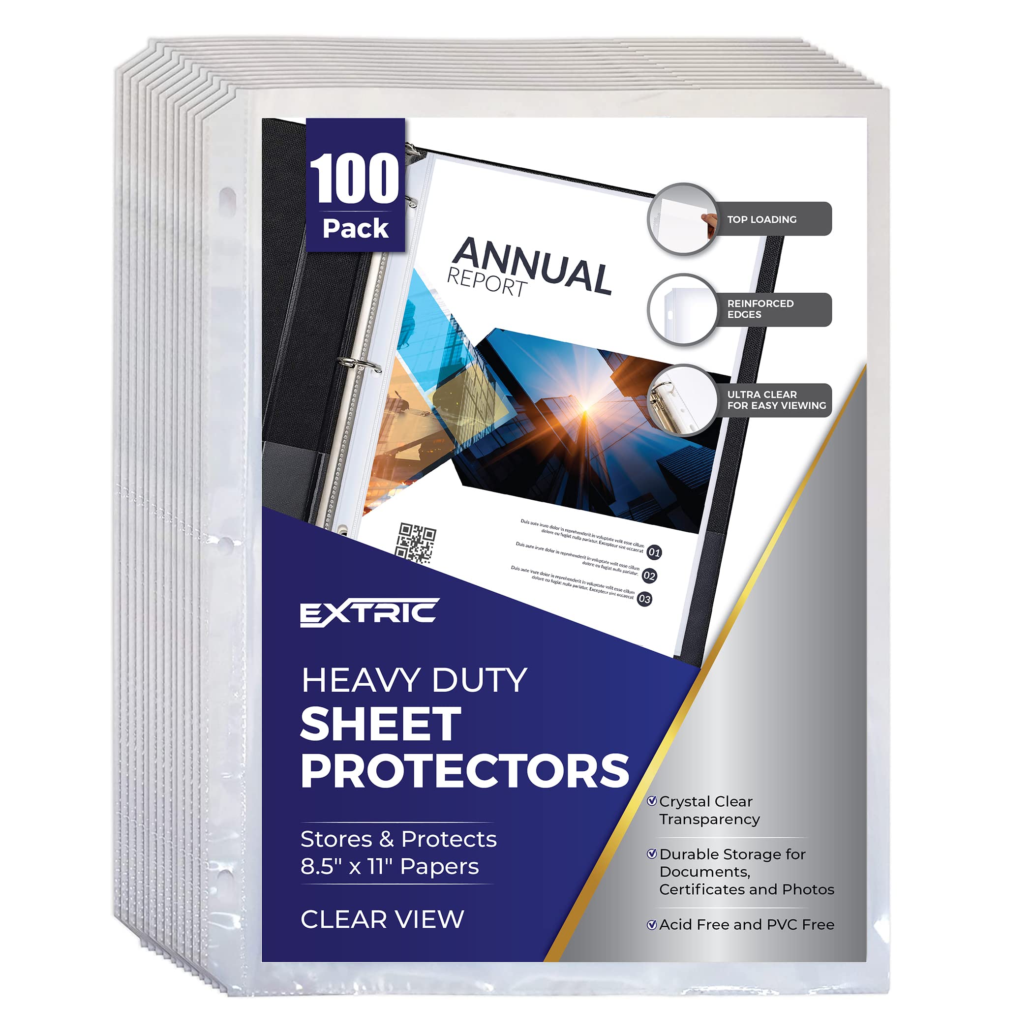 Amazon.com : Heavy Duty Sheet Protectors | 100 Pack Sheet Protectors ...