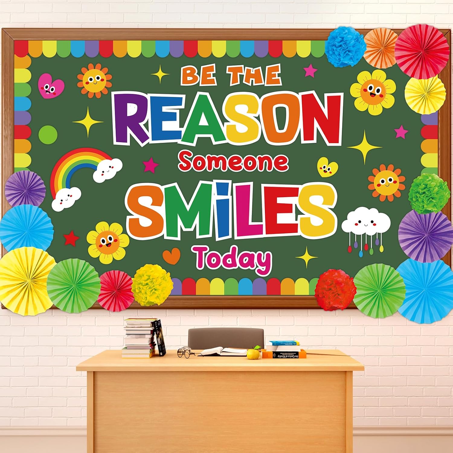 Amazon.com : gisgfim Be The Reason Someone Smile Today Bulletin Board ...