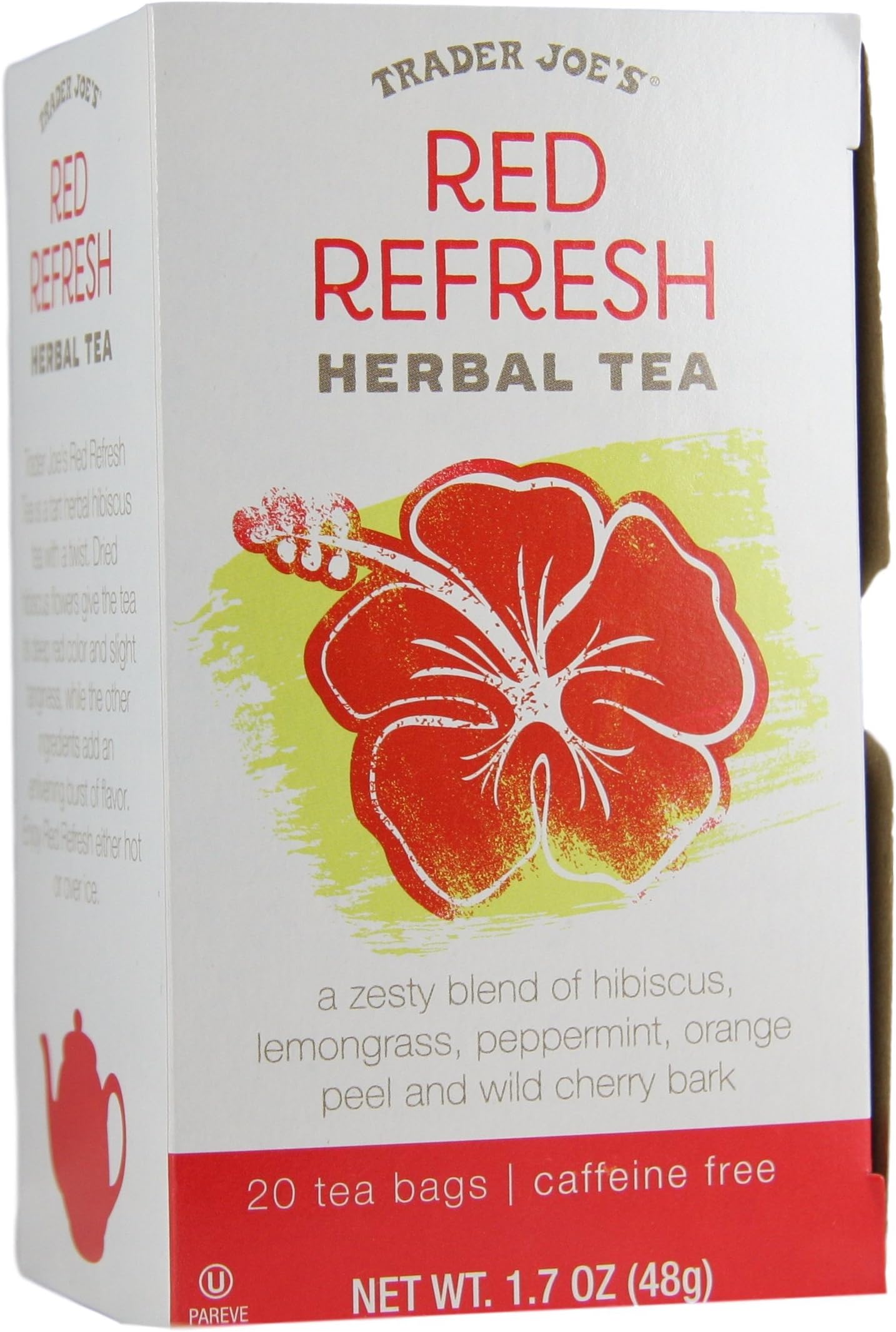 Amazon.com: Trader Joes - Herbal Tea - Red Refresh - 20 Tea Bags ...