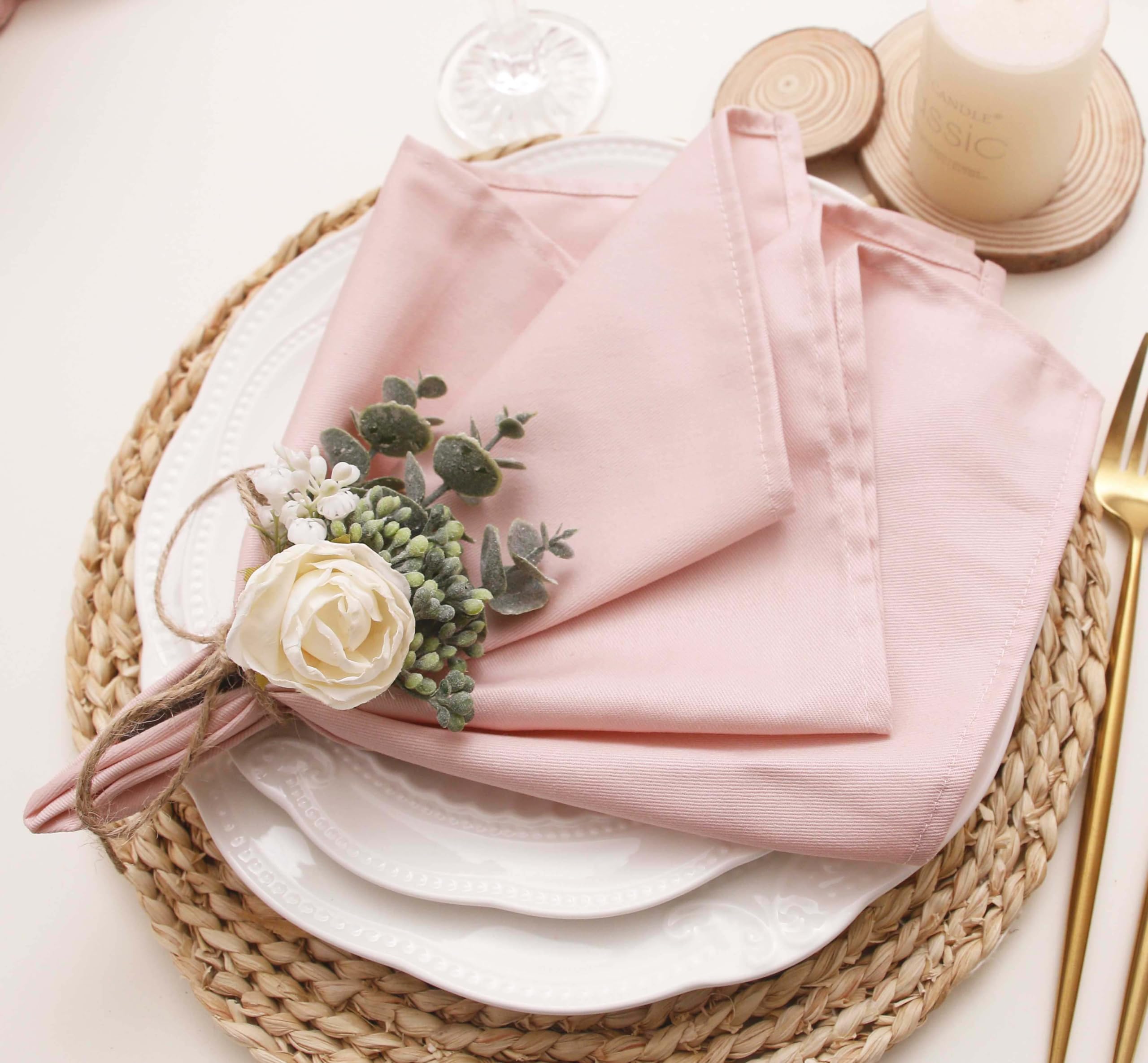Amazon.com: JINVASE Cotton Cloth Napkins Set of 12, Dinner Cloth ...