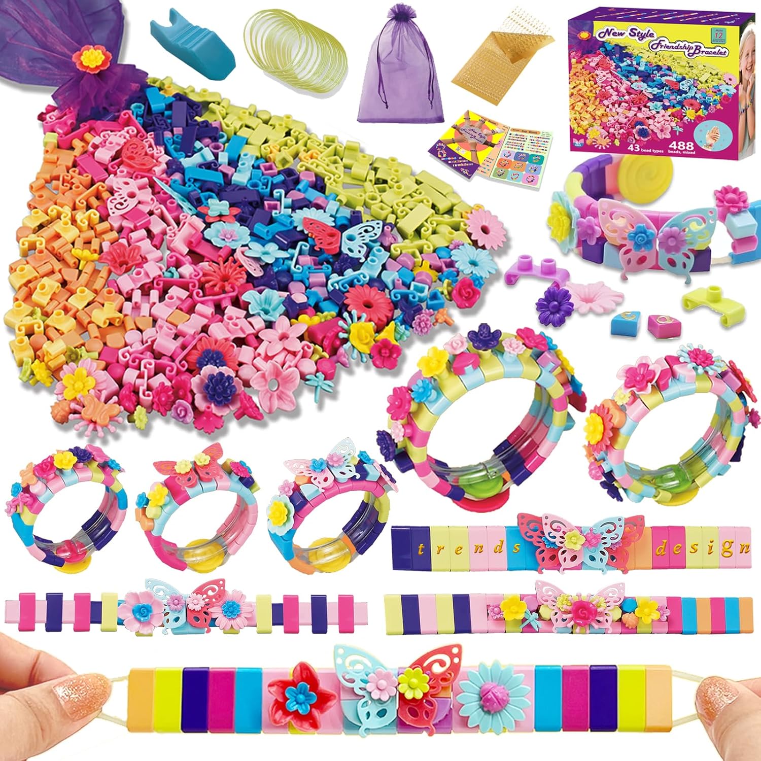 Amazon.com: Coiinala Friendship Bracelet Making Kit, DIY Charm ...