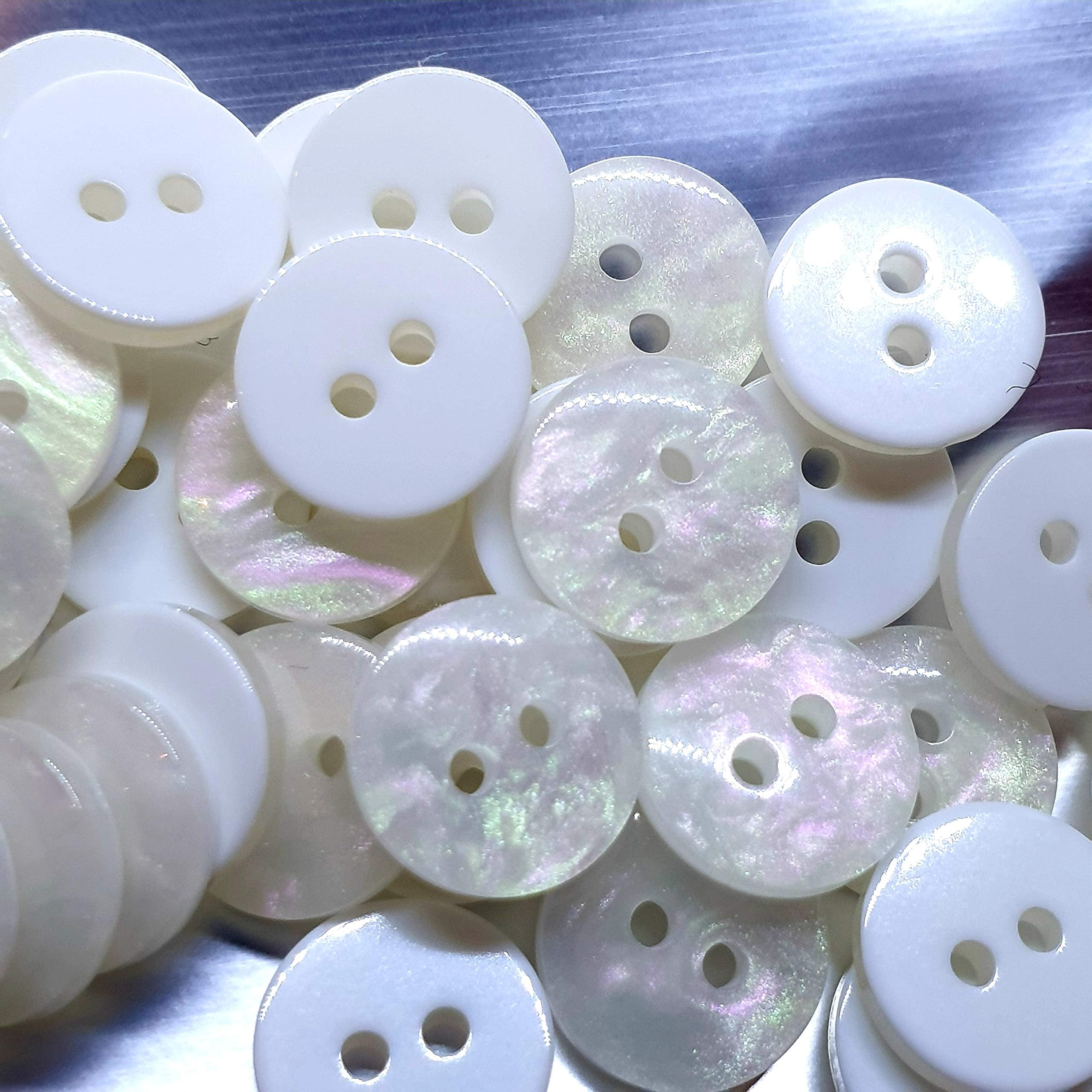20mm/ 30L Rectangle Mother of Pearl/Shell Buttons - Natural - Sewing ...