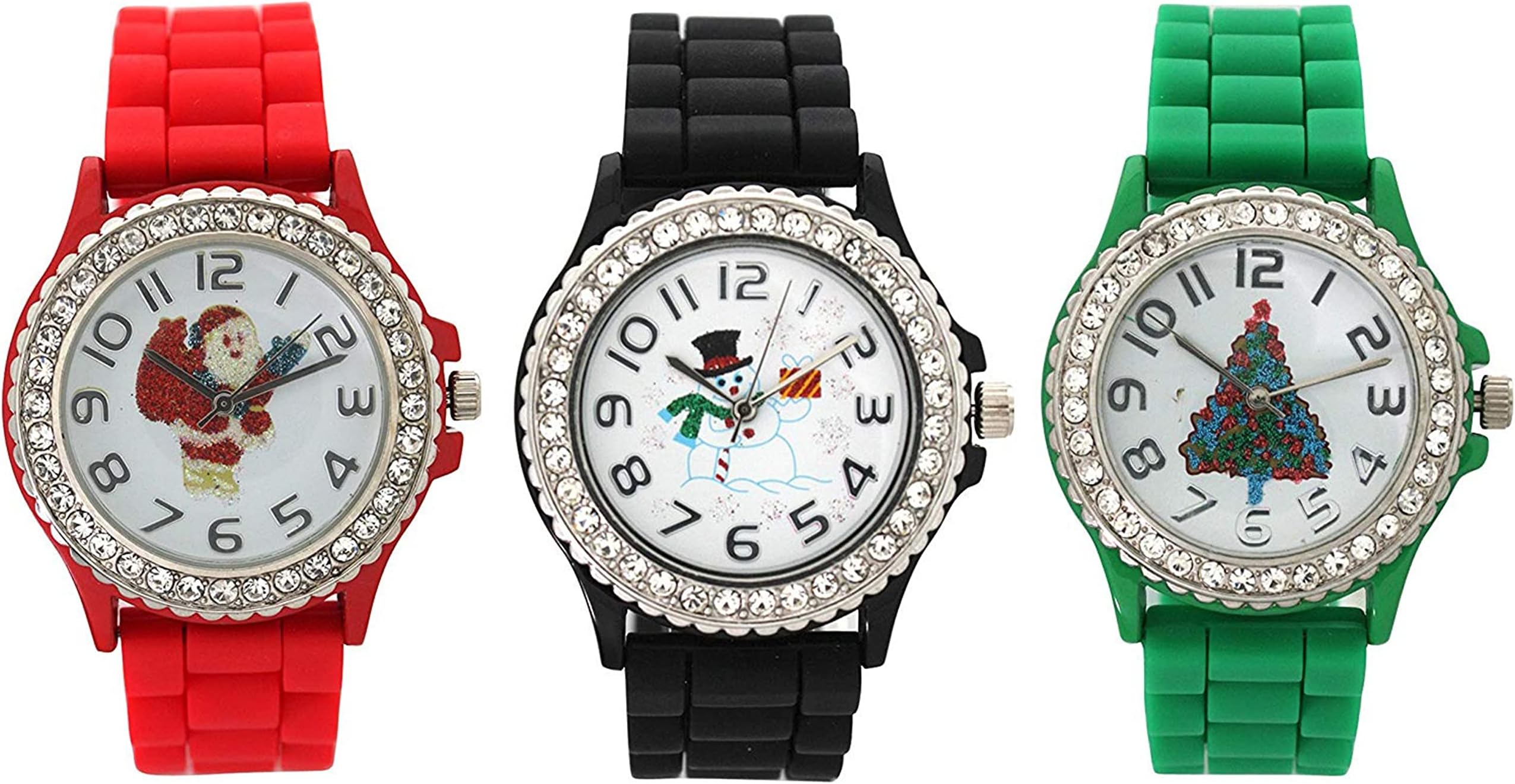 Amazon.com: Christmas Stretch Watch with Special Design on Band ...