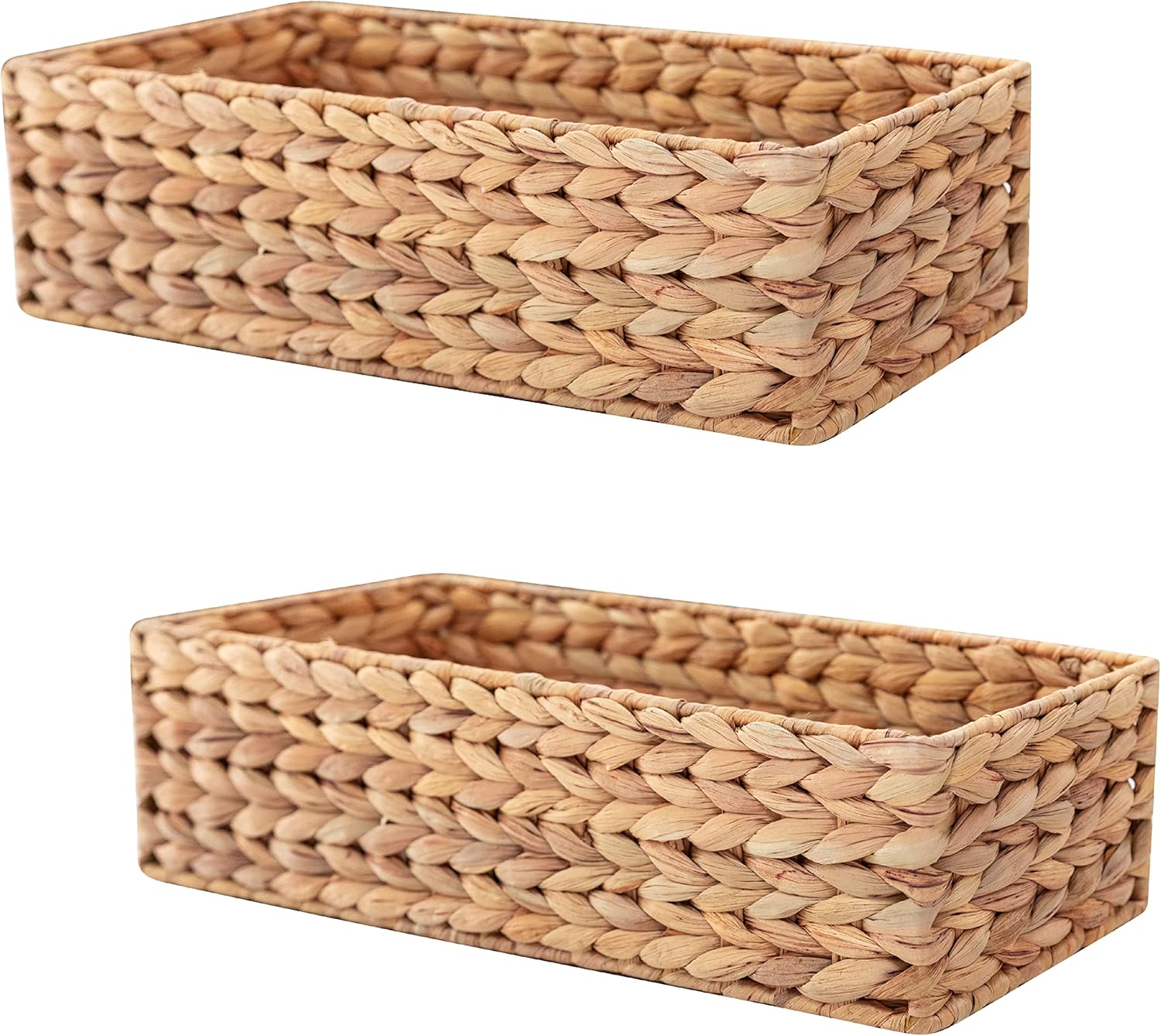 Amazon.com: HOMESTEAD Water Hyacinth Storage Baskets, Long Narrow ...