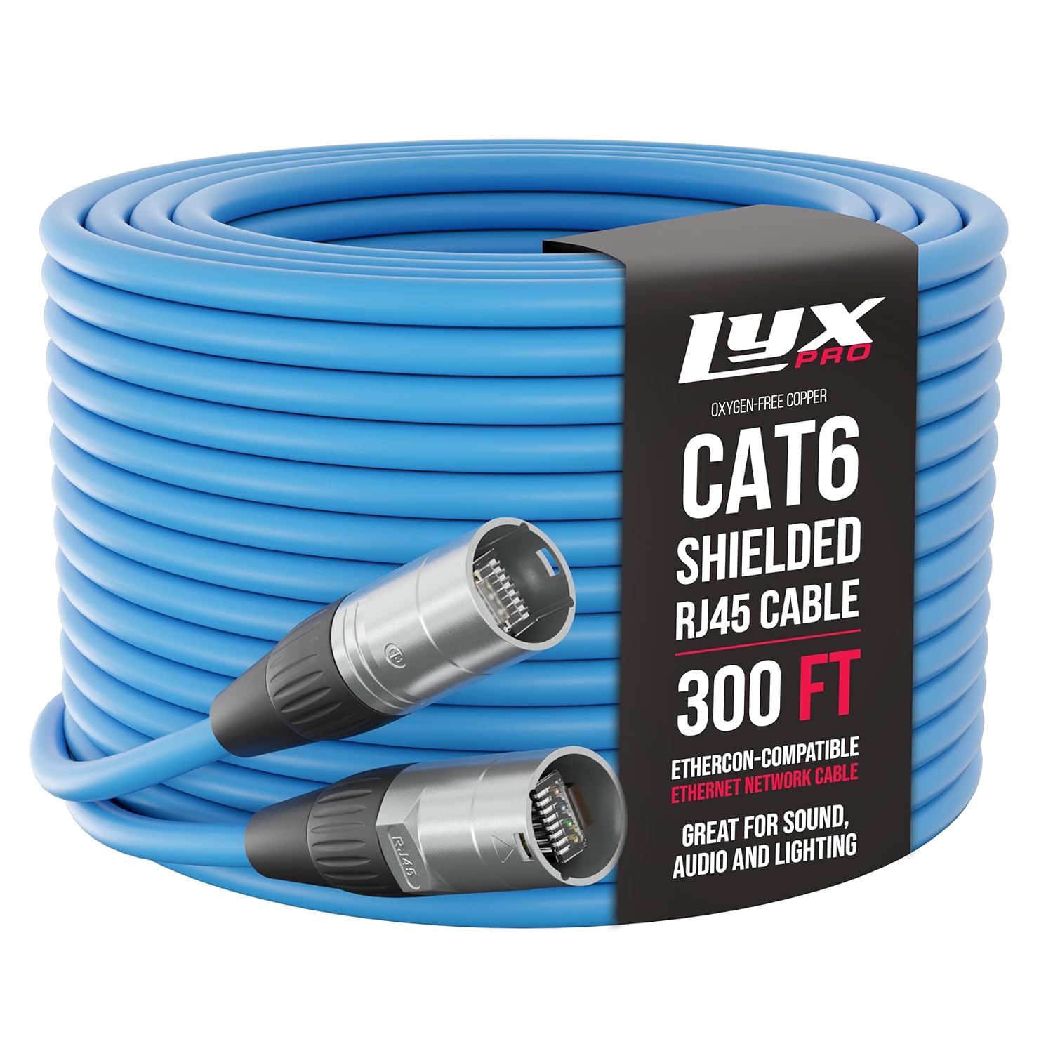LyxPro 300 Feet Shielded CAT6 Ethercon Cable - Professional Audio ...