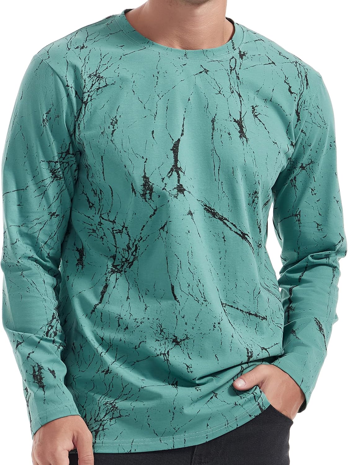 Amazon.com: KLIEGOU Mens Hipster Hip-Hop Long Sleeve Tees - Latest ...