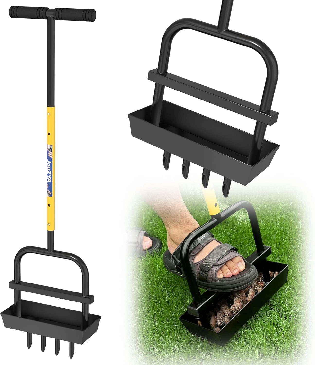 Amazon.com : JouZYA Adjustable Lawn Aerator Coring Tool with Soil Core ...