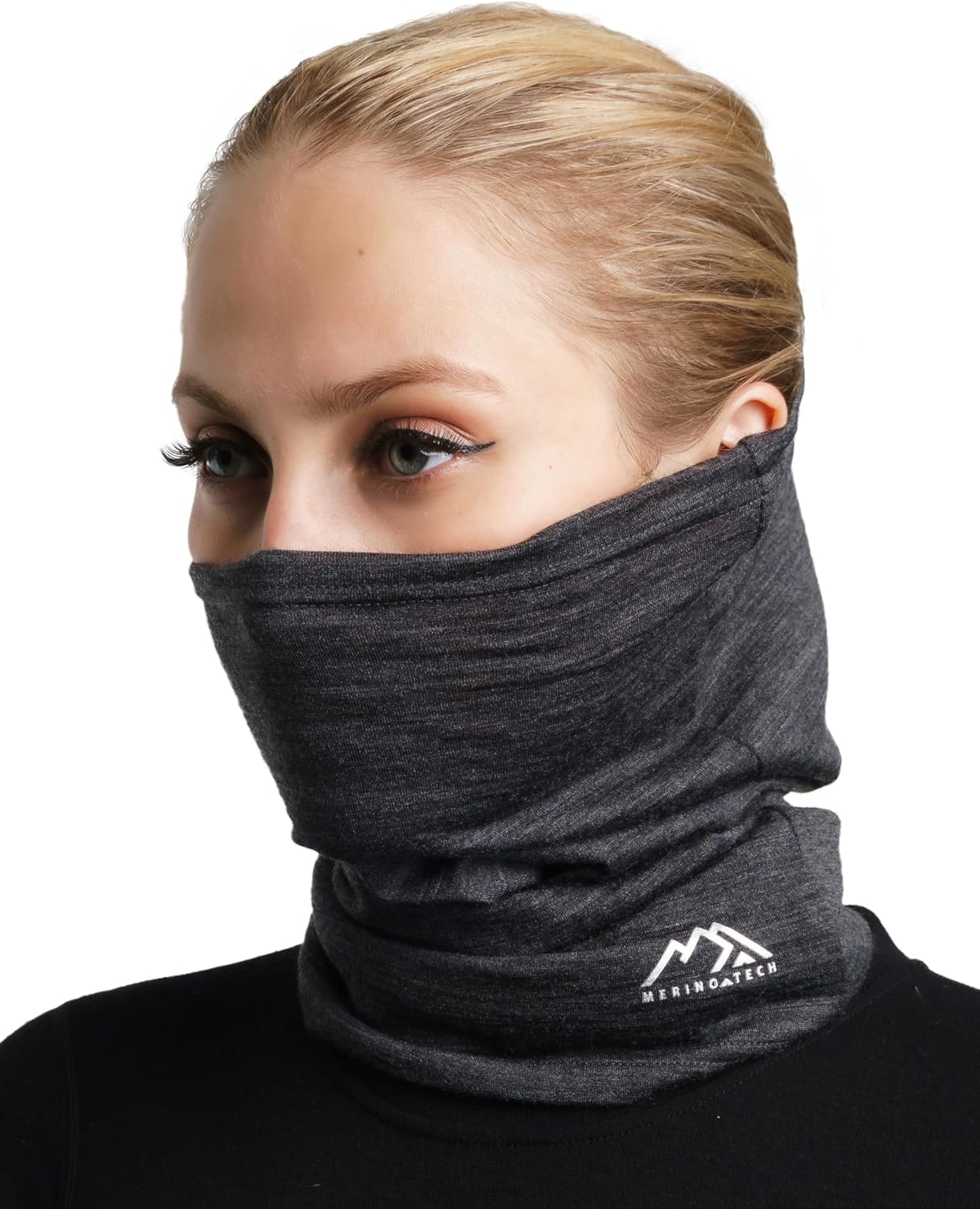 Merino.tech Merino Wool Ski Neck Gaiter - Face Mask Neck Warmer for Men ...