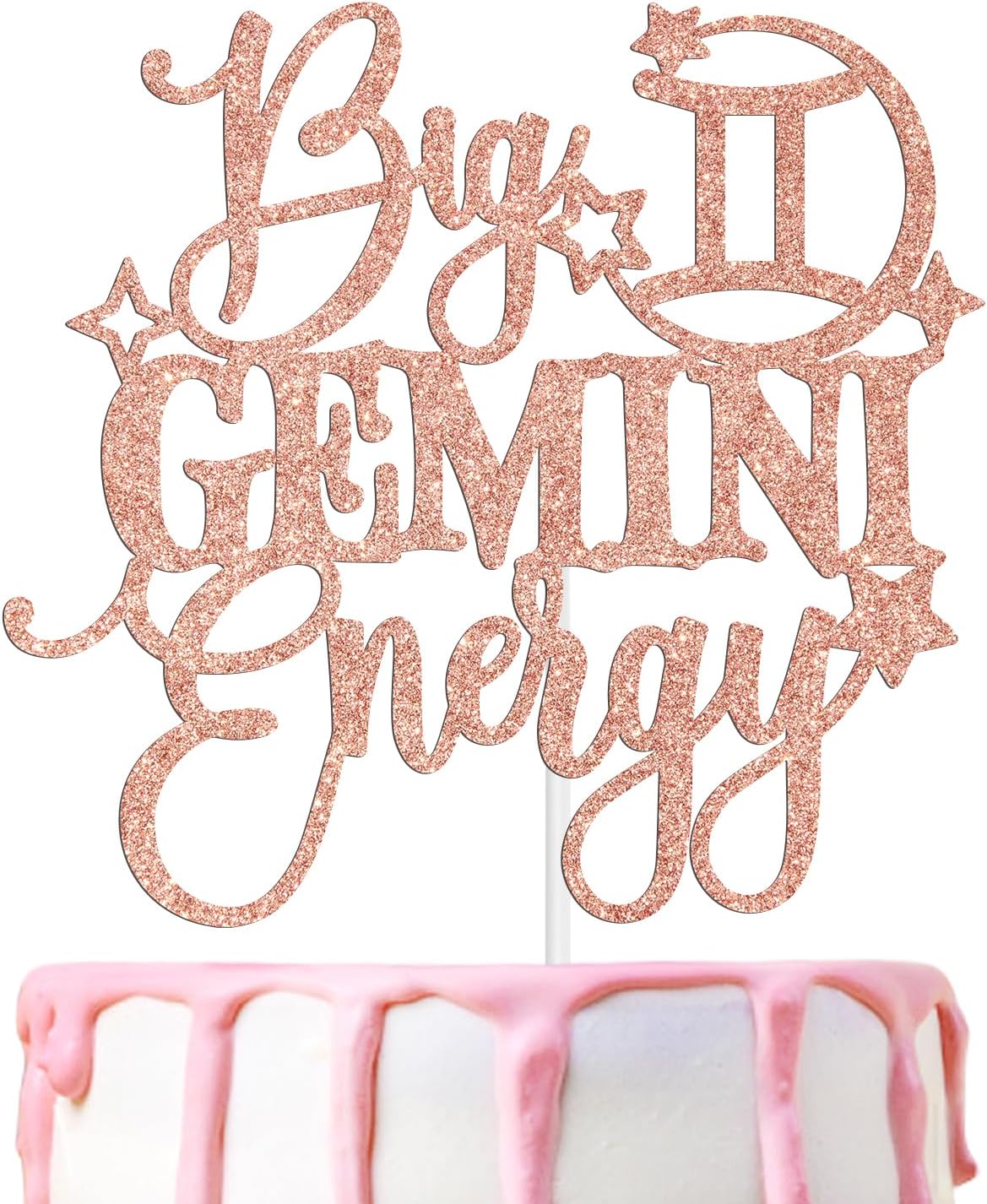 Amazon.com: Big Gemini Energy Cake Topper, Happy Birthday Gemini in May ...