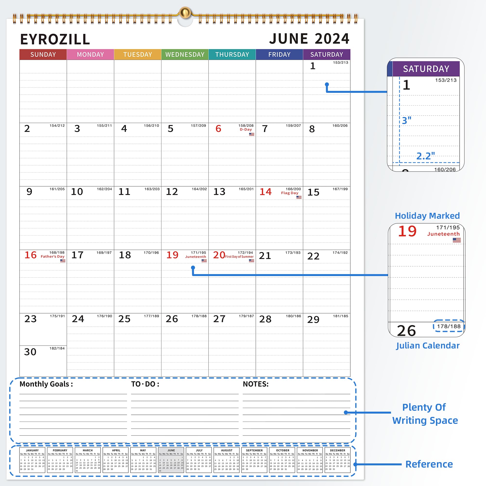 Snapklik.com : 2024-2025 Large Wall Calendar 17"x22"