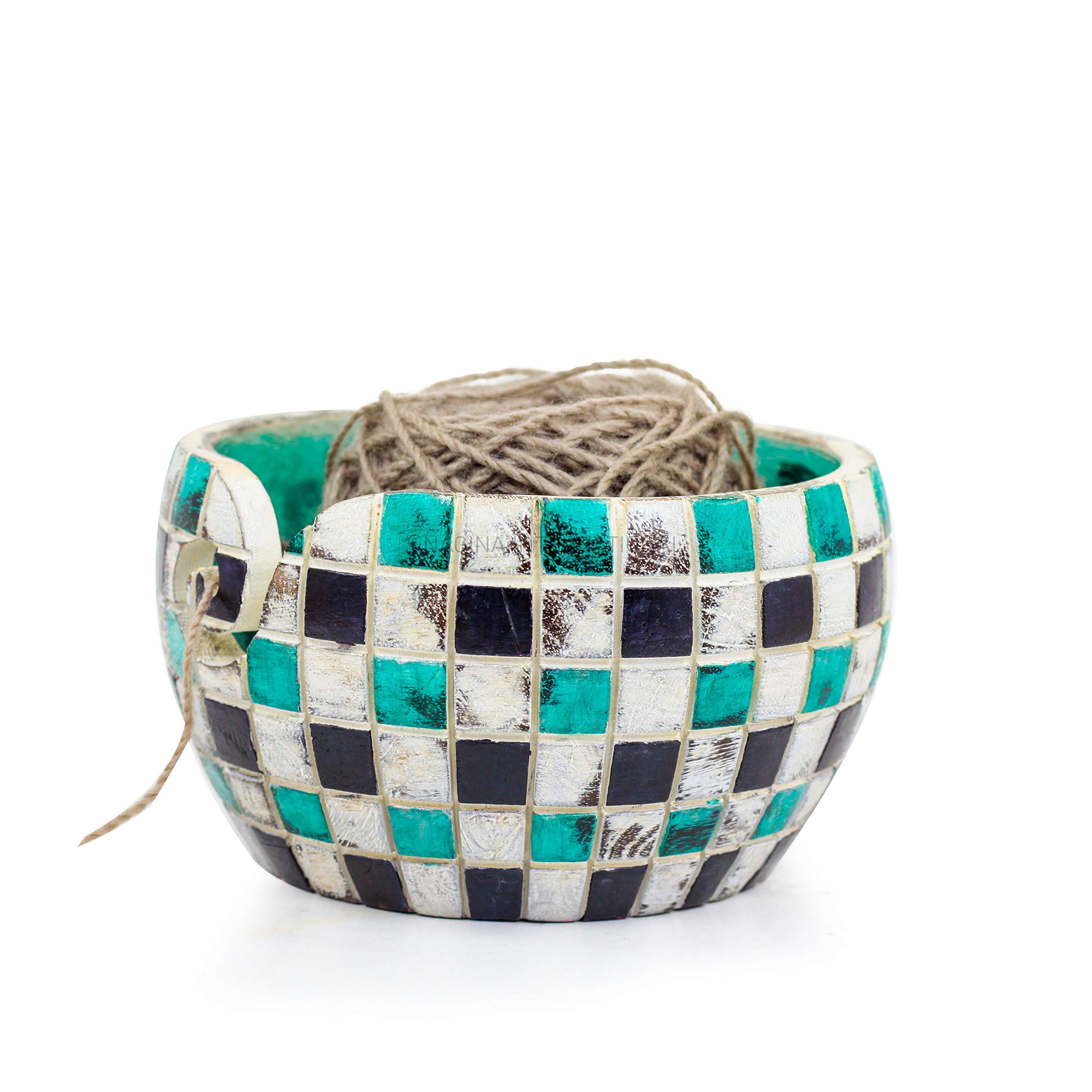 Amazon.com: Exquisite Premium Yarn Ball Storage Bowls | Hand Painted ...