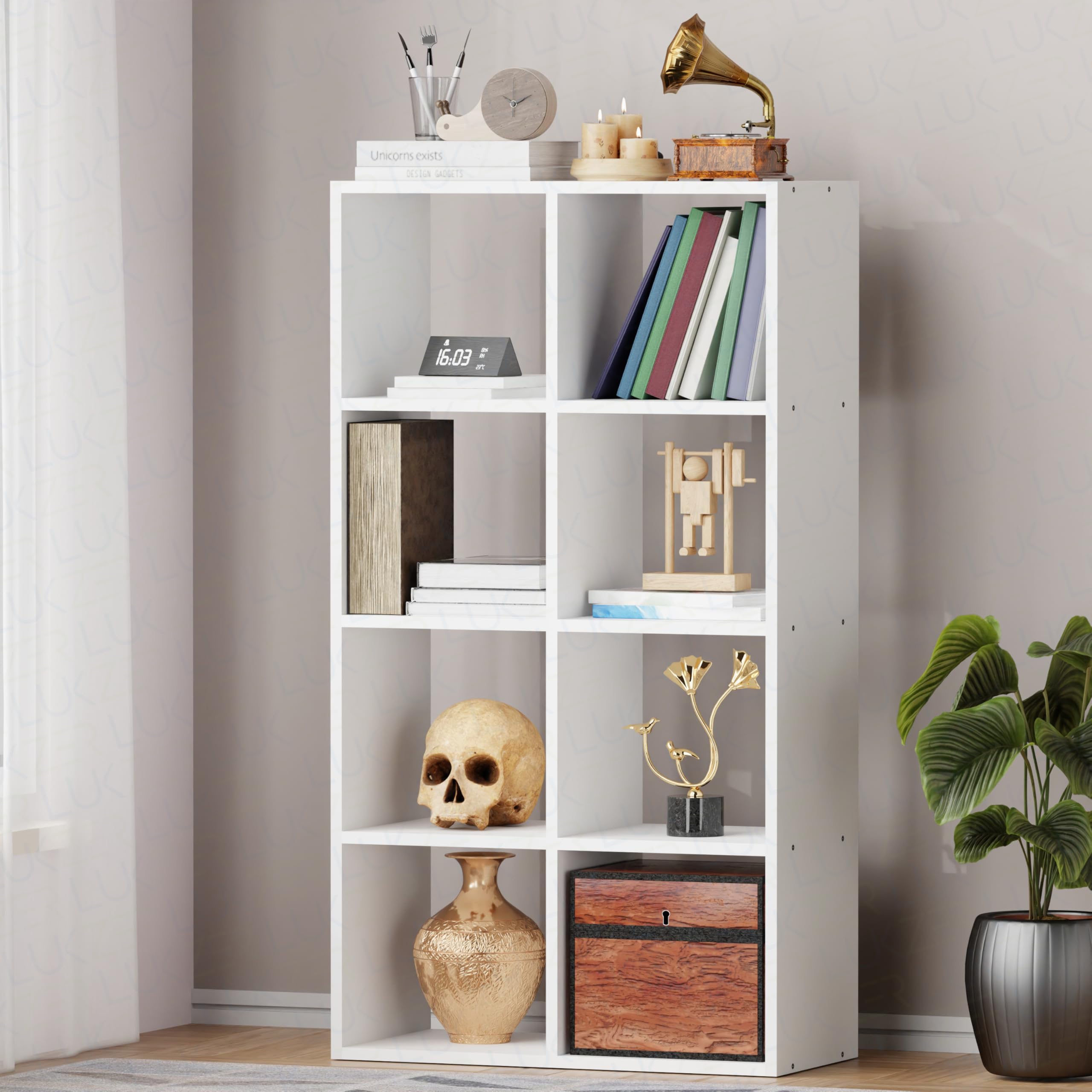 ABOUT SPACE Open Book Shelf - Wooden Multipurpose Book Case Storage ...
