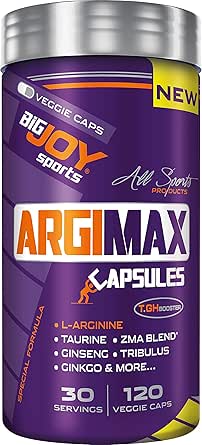 Bigjoy Sports Argimax 120 Veggie Kapsül 1 Paket(1 x 108 g) : Amazon.com ...