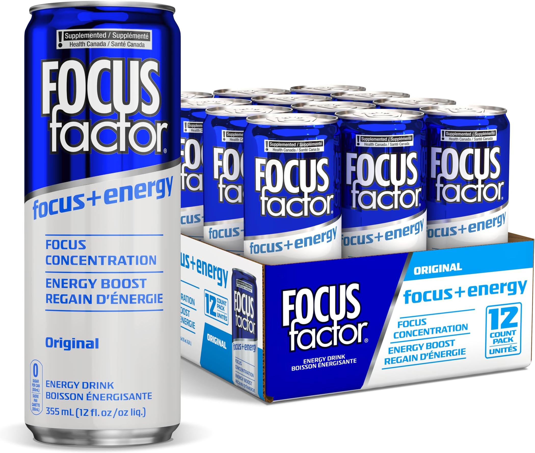 Amazon.com: Focus Factor Energy Drink - 12 x 355ml Cans (Original ...