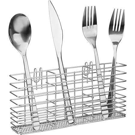 Amazon.com - Utensil Drying Rack, 3 Compartments, Chrome - Dish Racks