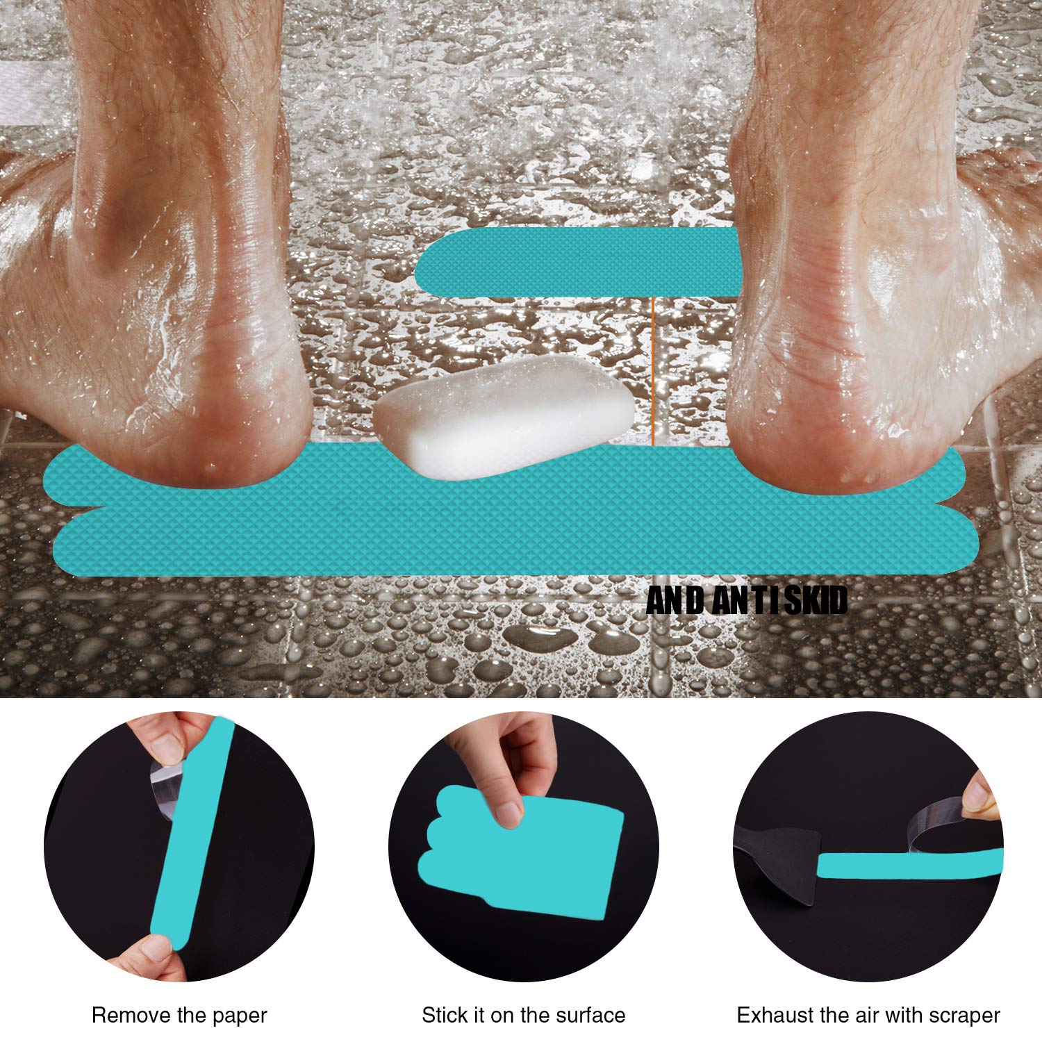 Snapklik.com : Secopad Non-Slip Bathtub Stickers Safety Bathroom Tubs ...