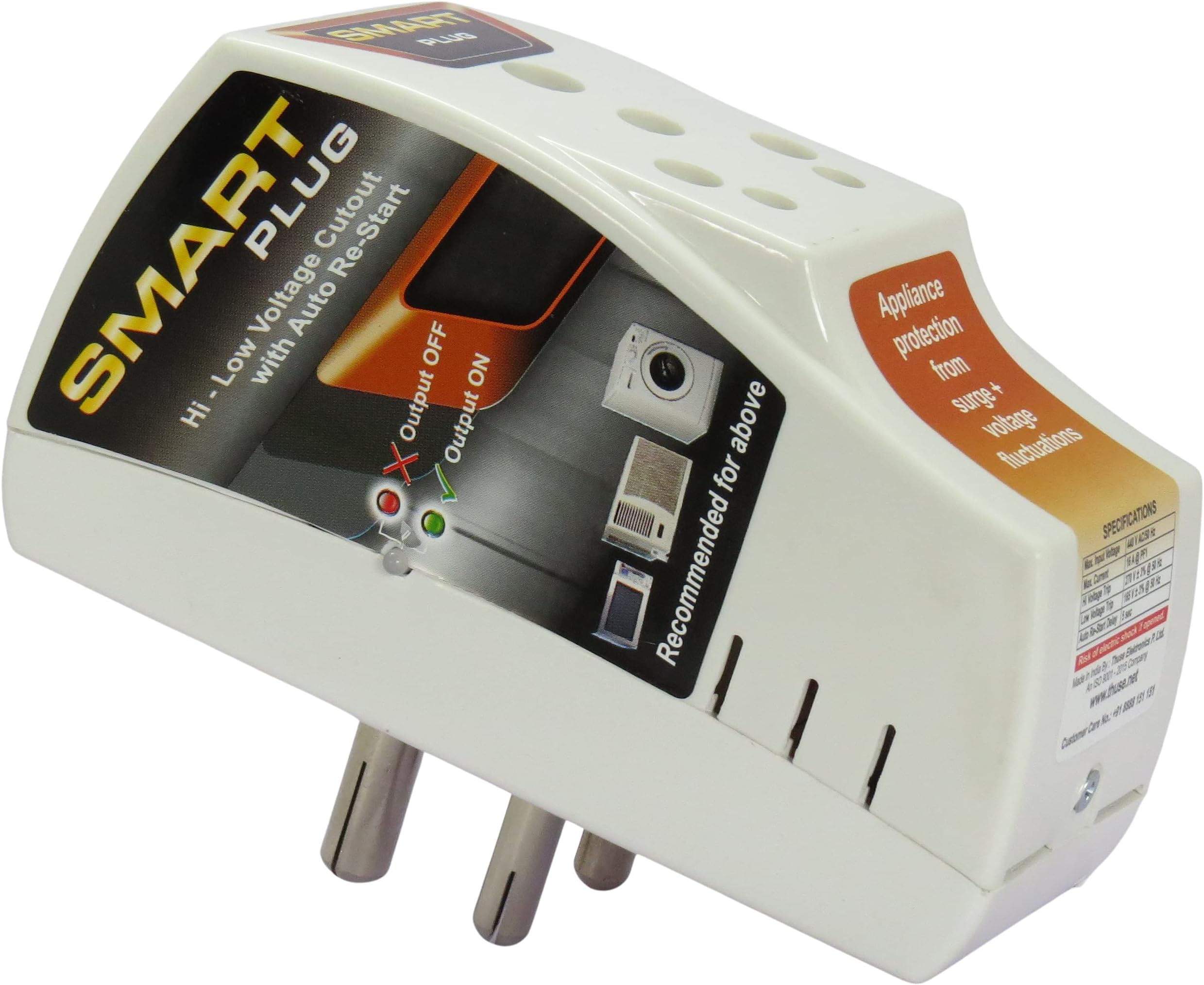Smart Plug High Low Voltage Cutout / Protector rated @ 16Amp with cord ...