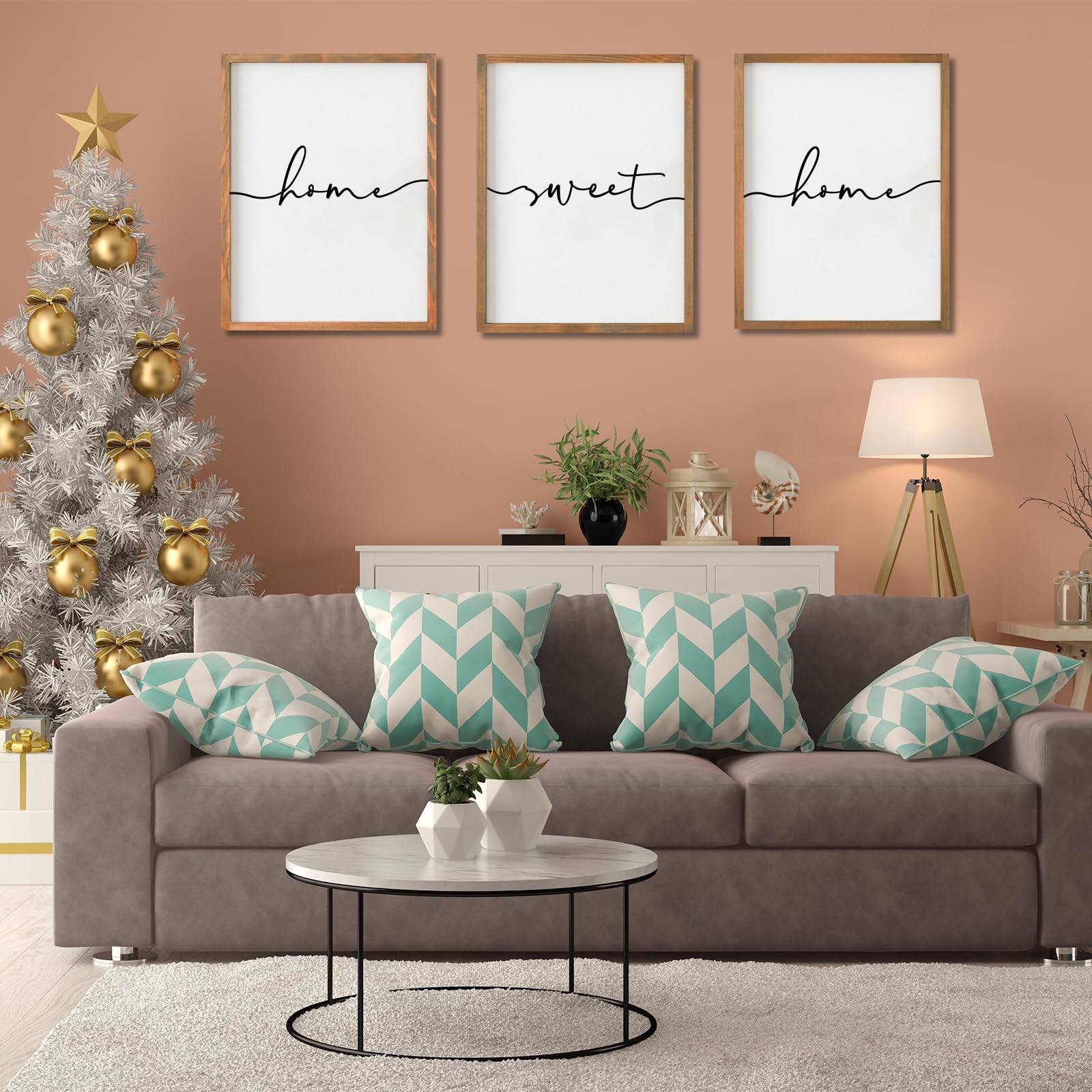 Heiple Set of 3 Framed Farmhouse Home Sweet Home Sign 11"x14" Above Bed ...