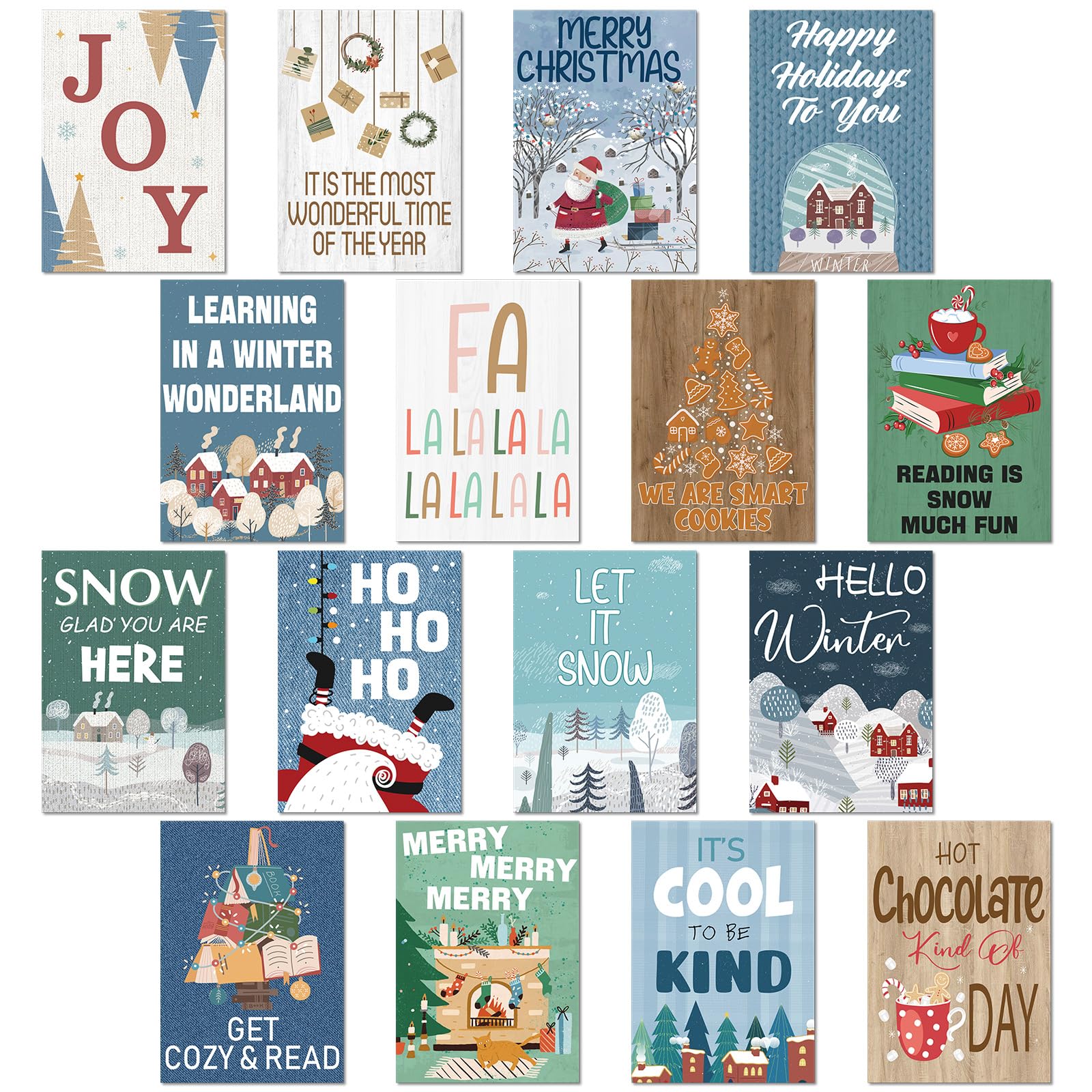 Snapklik.com : Yeaqee 16 Piece Winter Poster Set - Christmas & Winter ...