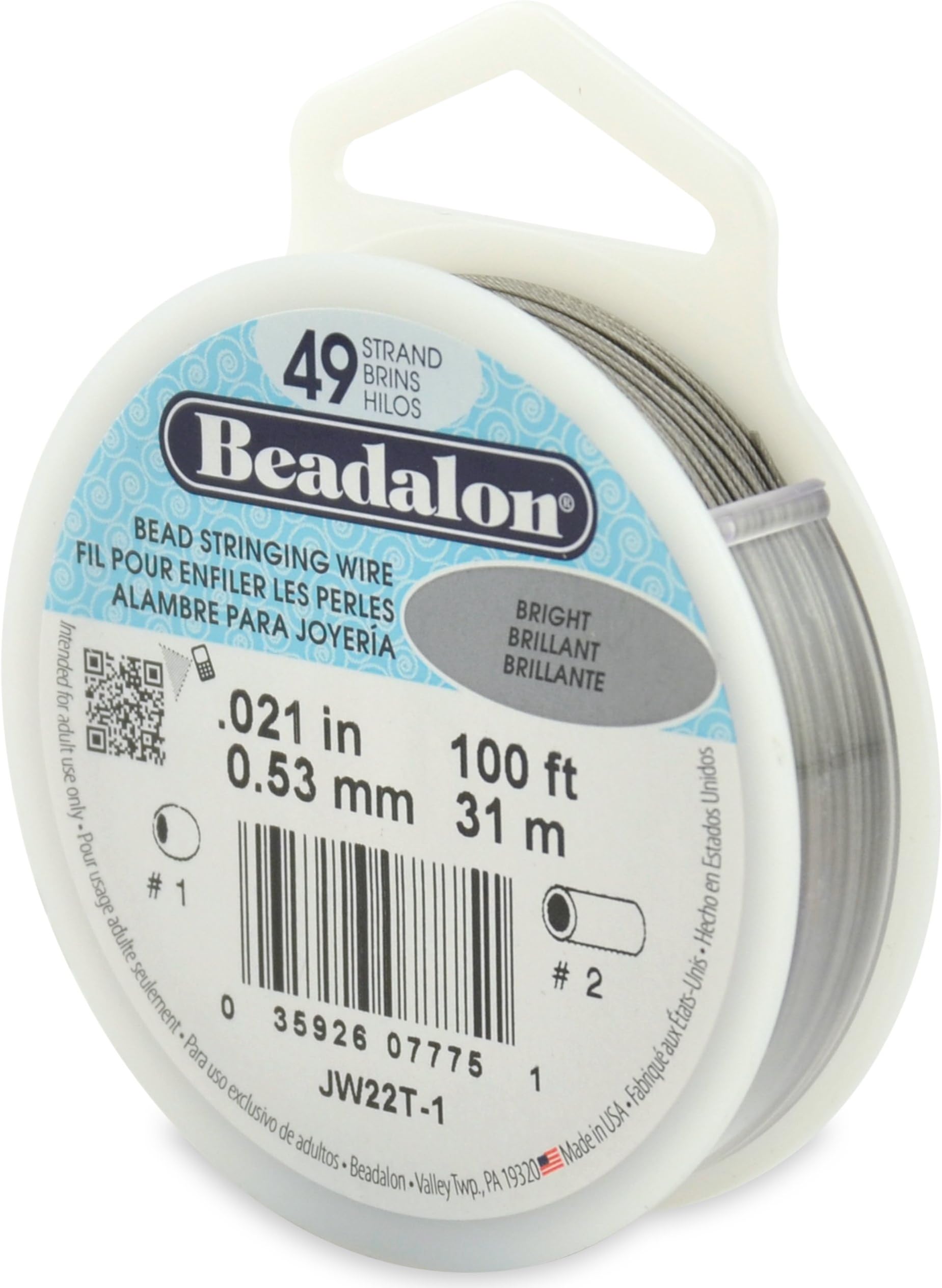 Gemstone Stringing Wire 013 015 018 021 024 Silver Bead Stringing Wire Bright Beadalon gemstone-stringing-wire-013-015-018-021-024-silver-bead-stringing-wire-bright-beadalon
