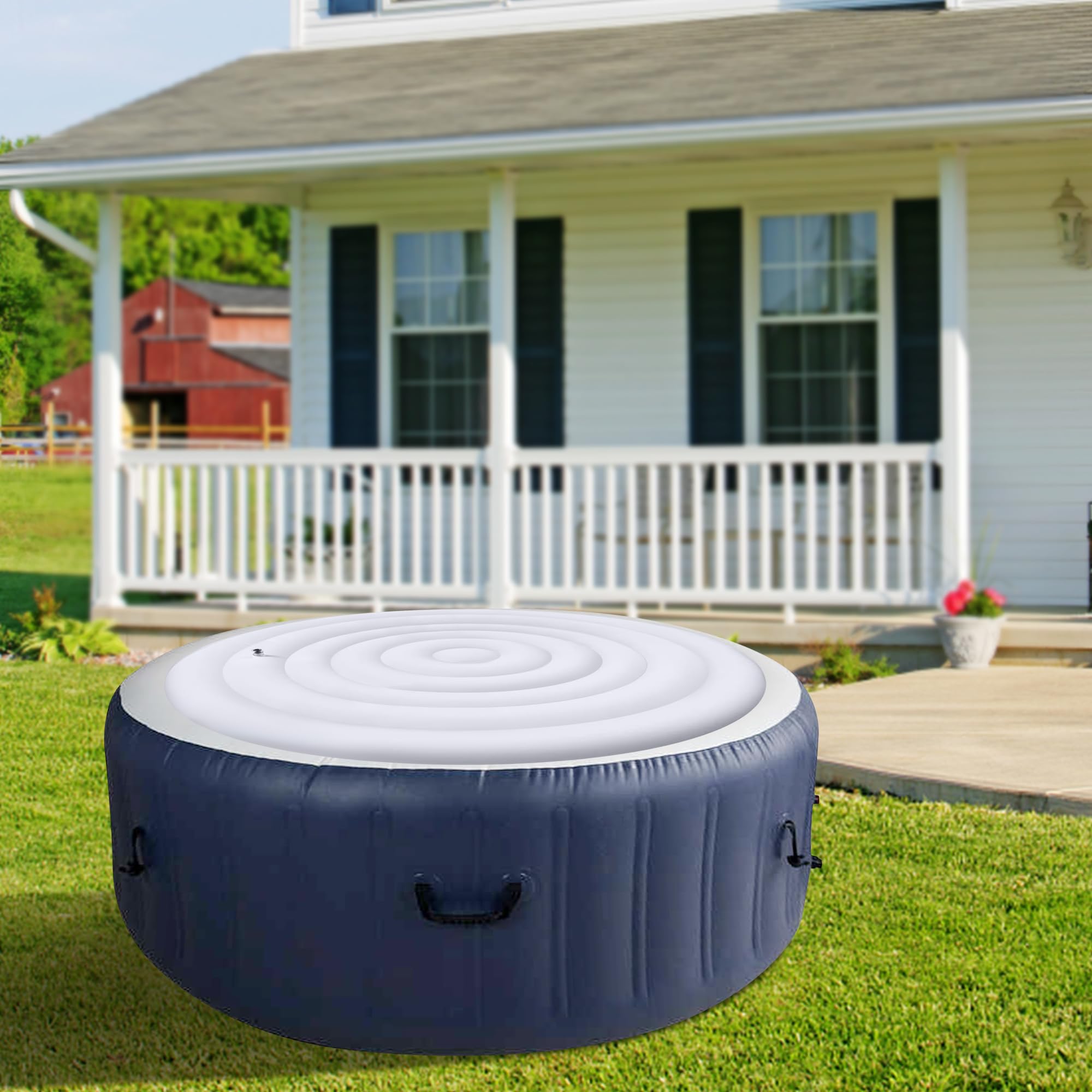 Snapklik.com : 5.4 Ft Inflatable Hot Tub Cover - Energy Saving Lid For ...