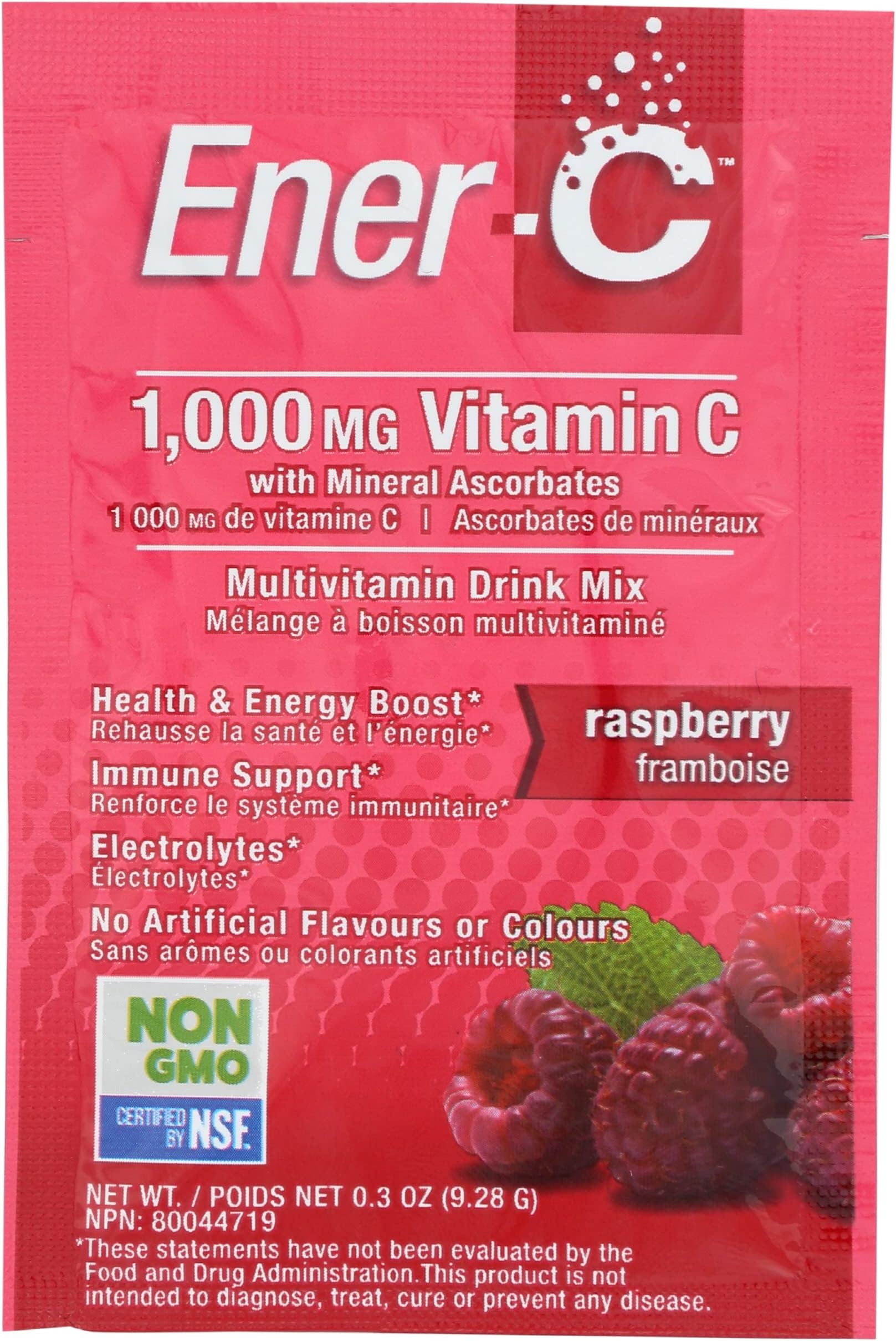 Amazon.com: Ener-C Raspberry Flavor 1000MG Vitamin C Electrolyte Drink ...