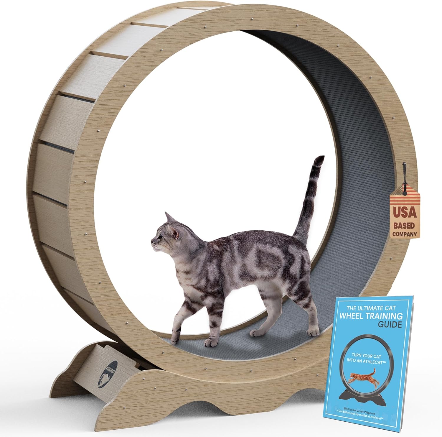 Amazon.com : Athlecat Cat Wheel – Large 43.3’’ Wheel Diameter - Safety ...