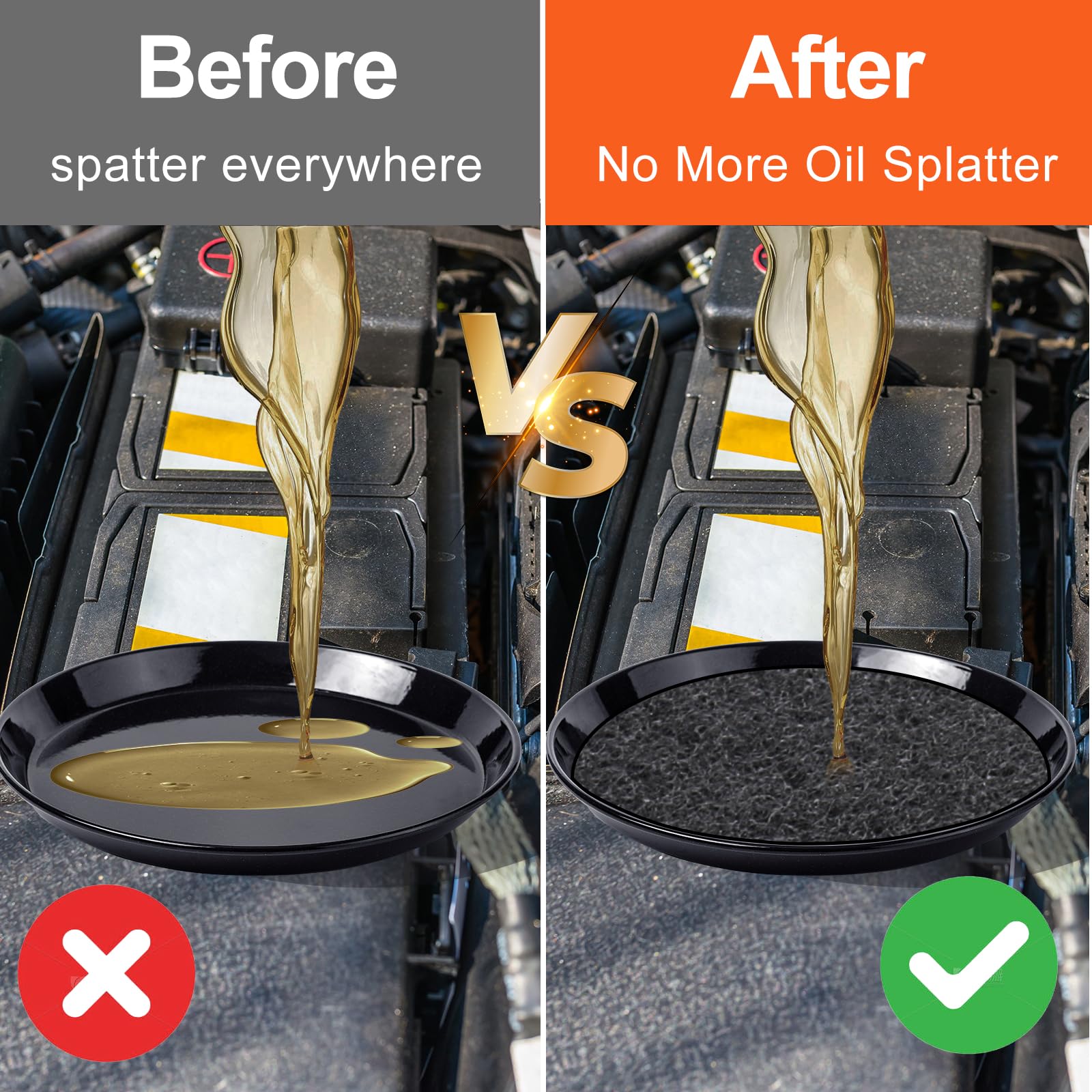 Upgrade 15'' Round Oil Drain Splash Pad, Oil Drip Pad,Splatter Pad for ...