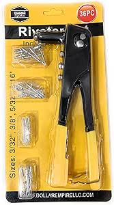 Amazon.com: Familymaid Pop Rivet Gun with 36-Piece Rivet Set and Nozzle ...