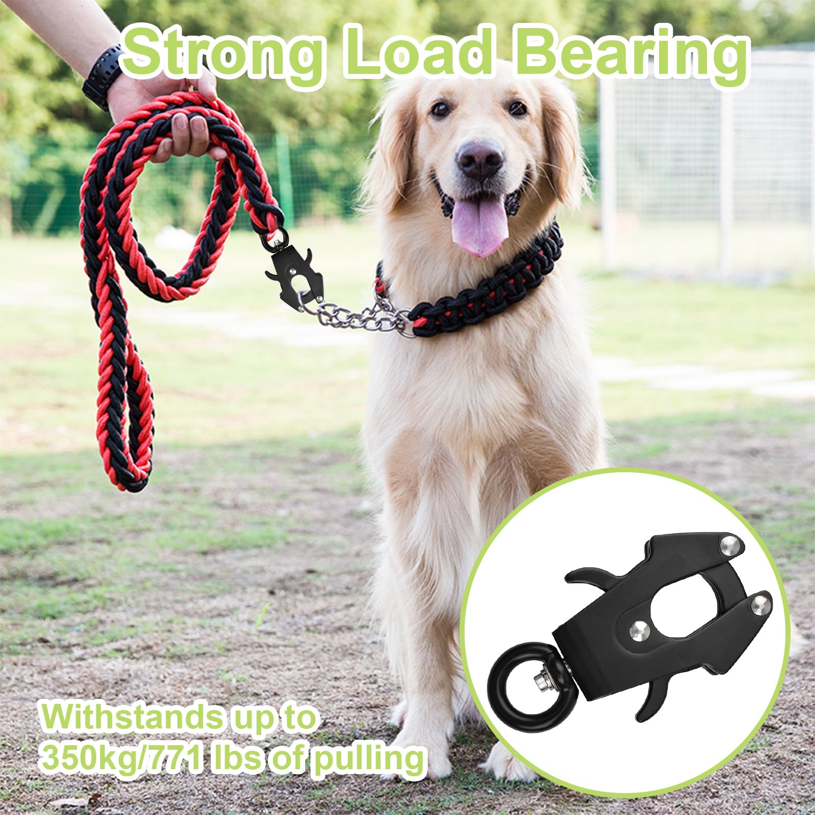Dog Leash Buckle UFURMATE Frog Clip - 770lb Capacity Aluminum Locking ...