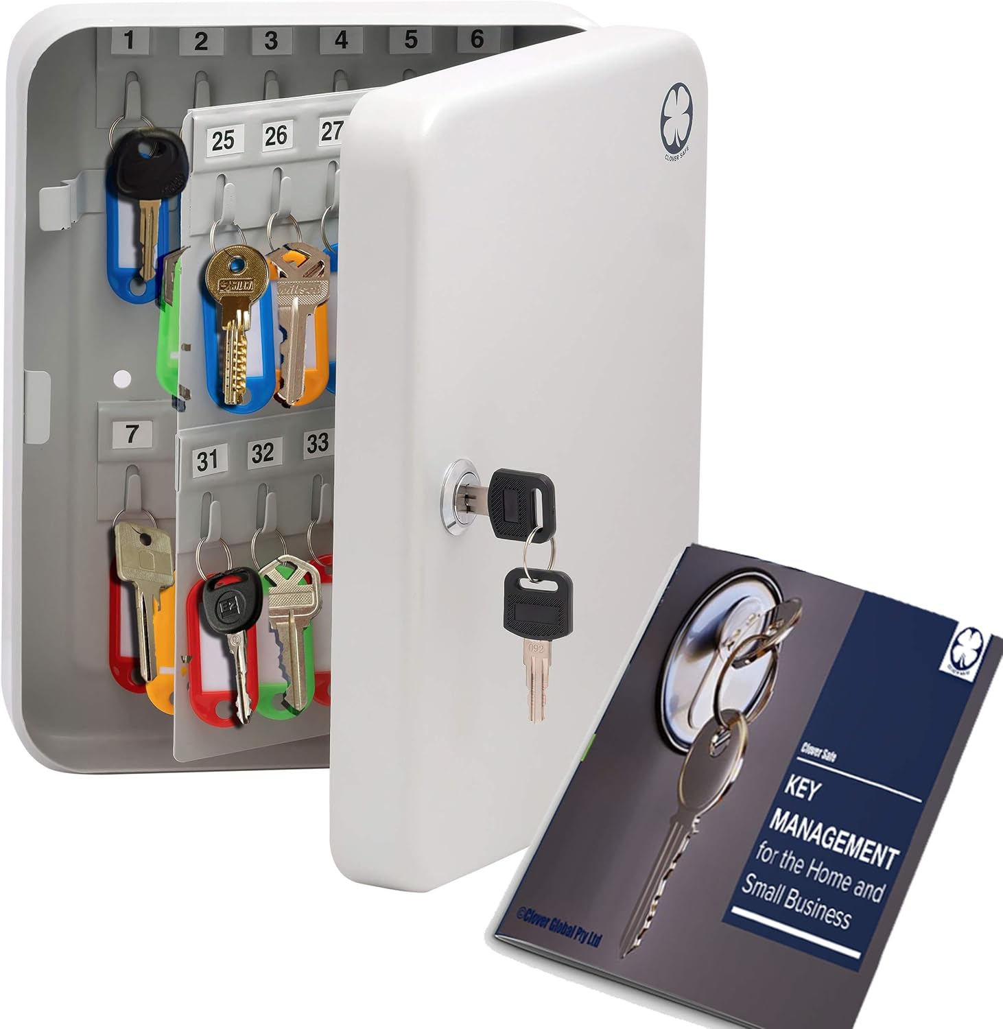 Amazon.com : CLOVER SAFE Key Cabinet with 48 Key Tags and Bonus Ebook ...