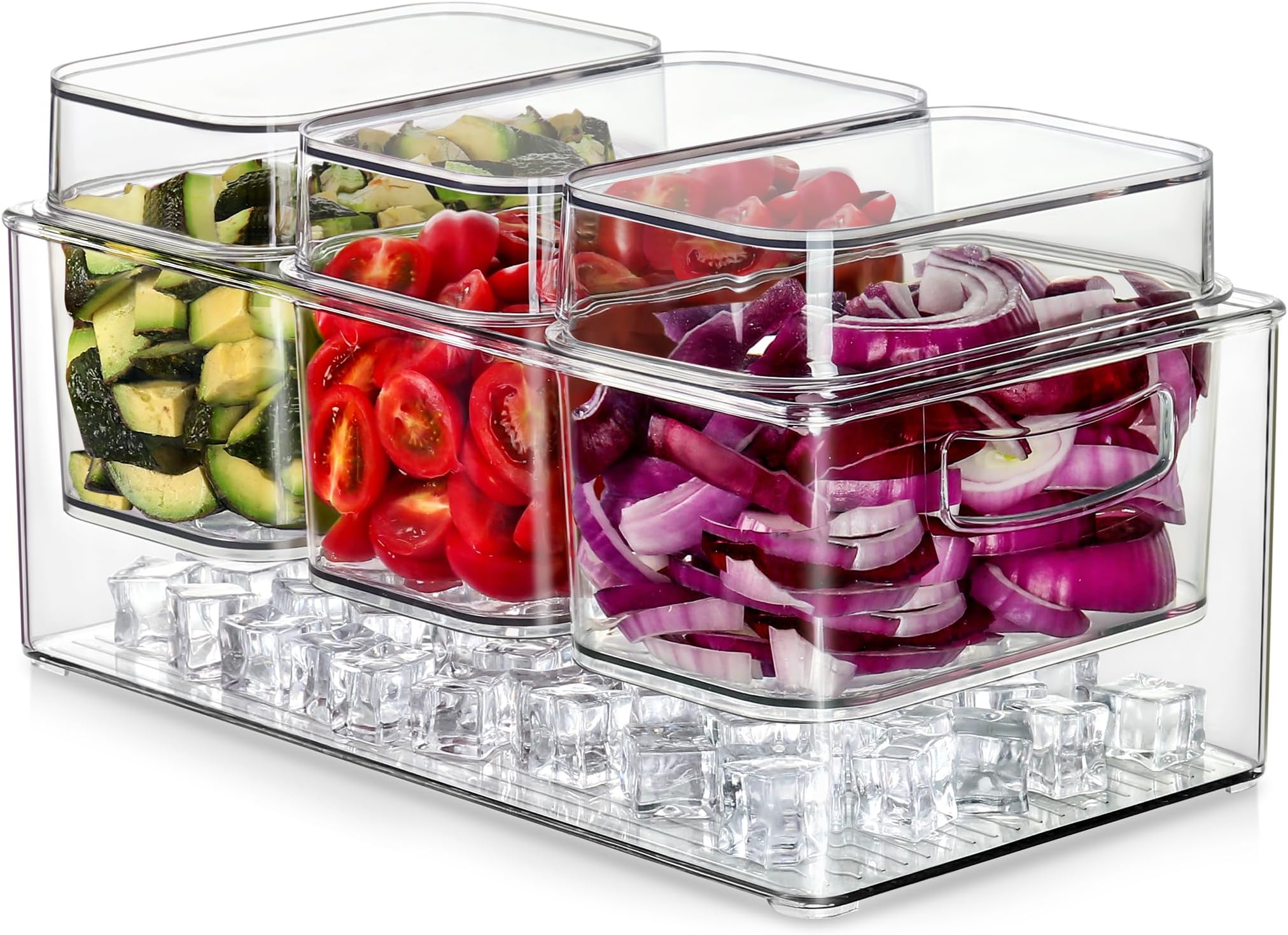 Amazon.com | Cocktailor 6 Tray Bar Top Food & Garnish Station with Lid ...