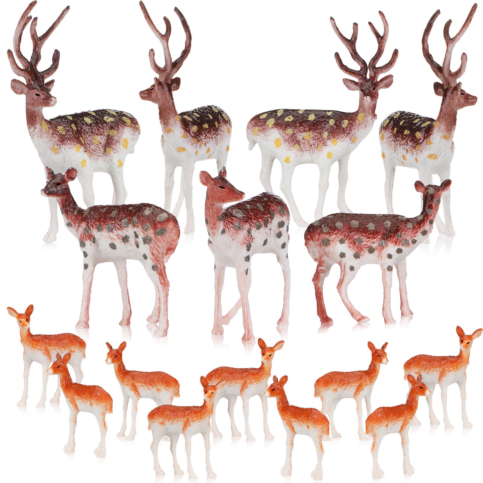 Snapklik.com : 60 Pcs Christmas Small Deer Decoration Miniature Deer ...