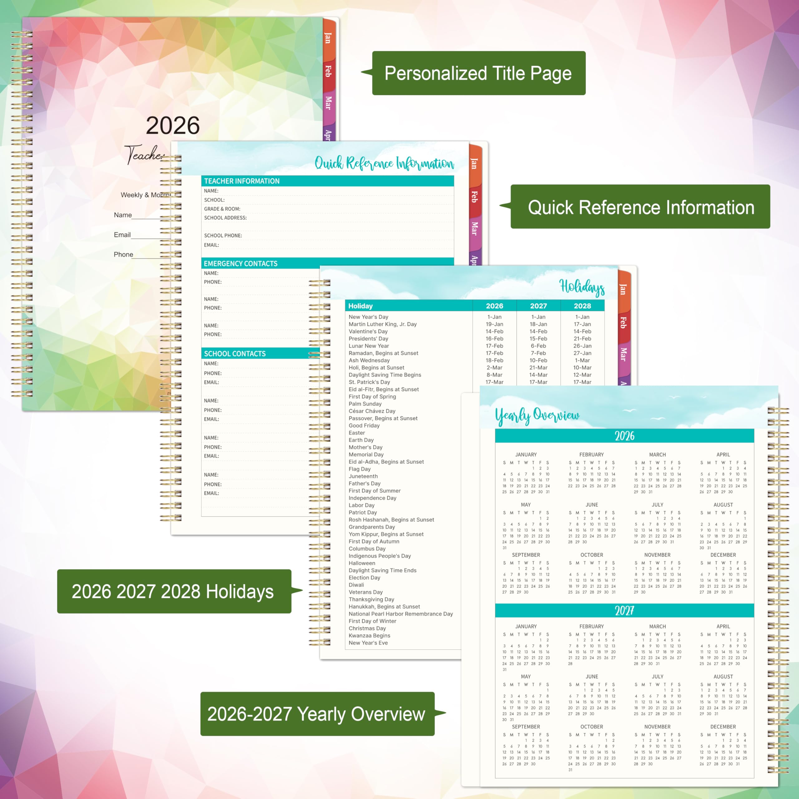 Snapklik.com : Teacher Planner 2026 - Teacher Lesson Planner 2026 ...