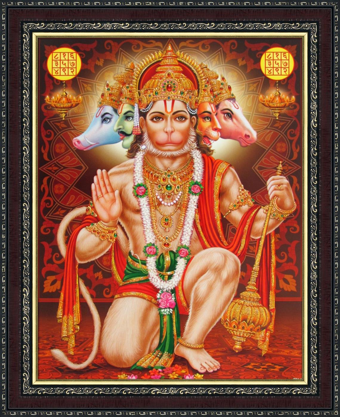 Buy Lord Hanuman / Shree Hanumanji / Panchmukhi Hanumanji 8.5x11 inch ...