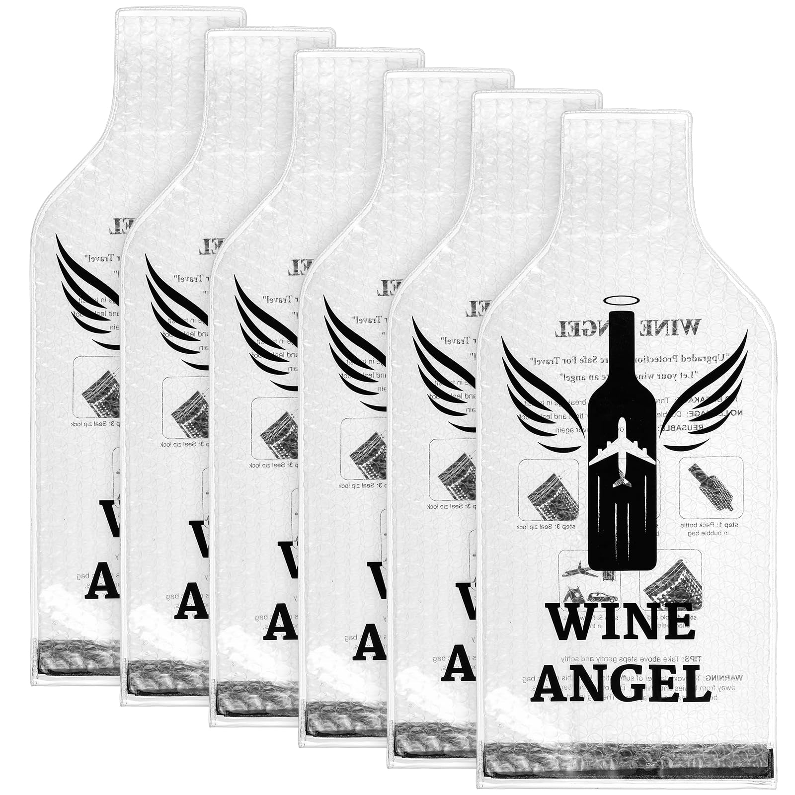 Amazon.com | Reusable Wine Protector Travel Bag (6-pack) - Unbreakable ...