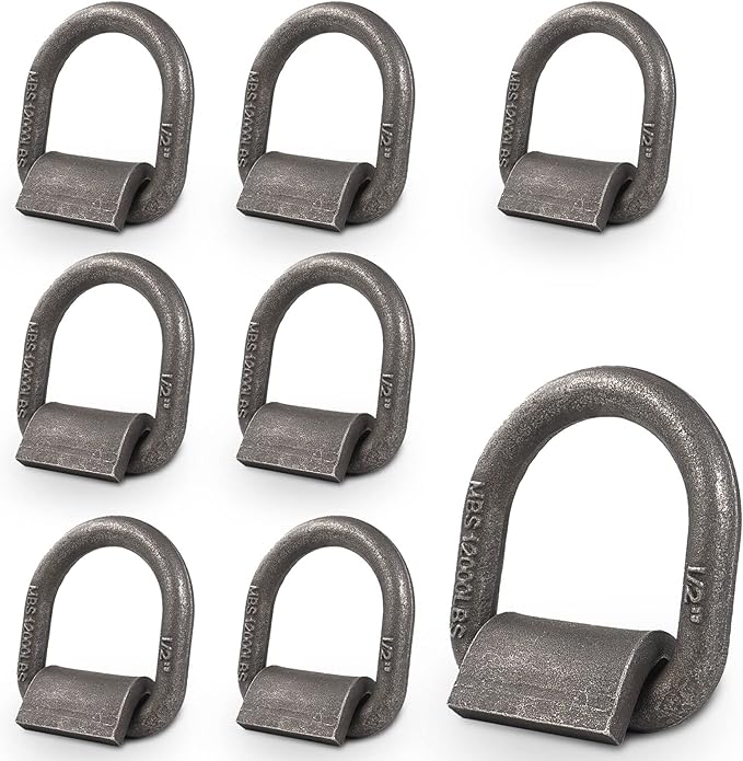 AYMMIC 1/2" Heavy Duty Weld-On Forged D Ring with Welding Clips, D-Ring ...