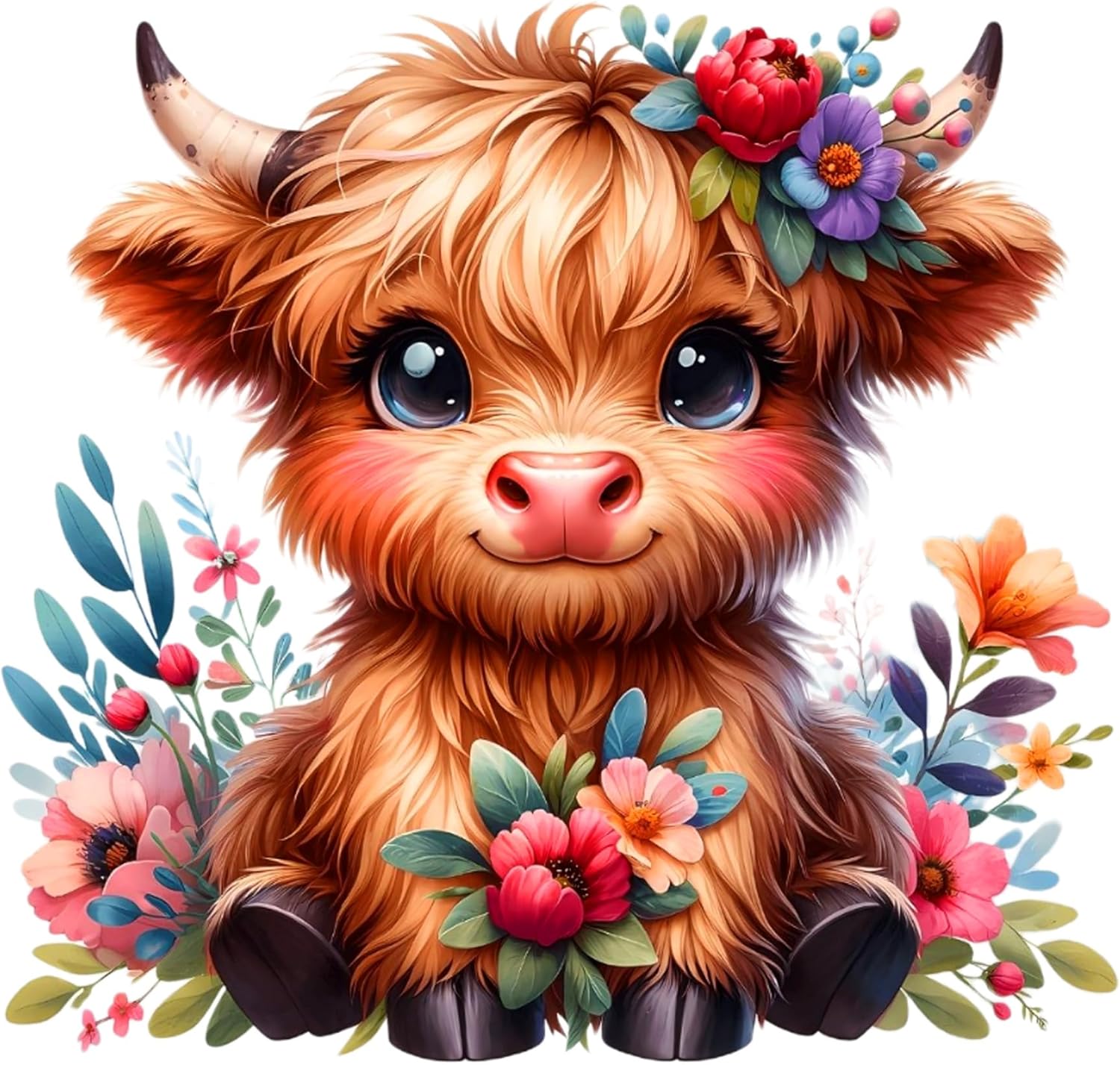Amazon.com: mrpwnle Cute Cow Diamond Art Kits for Adults, Highland Cow ...