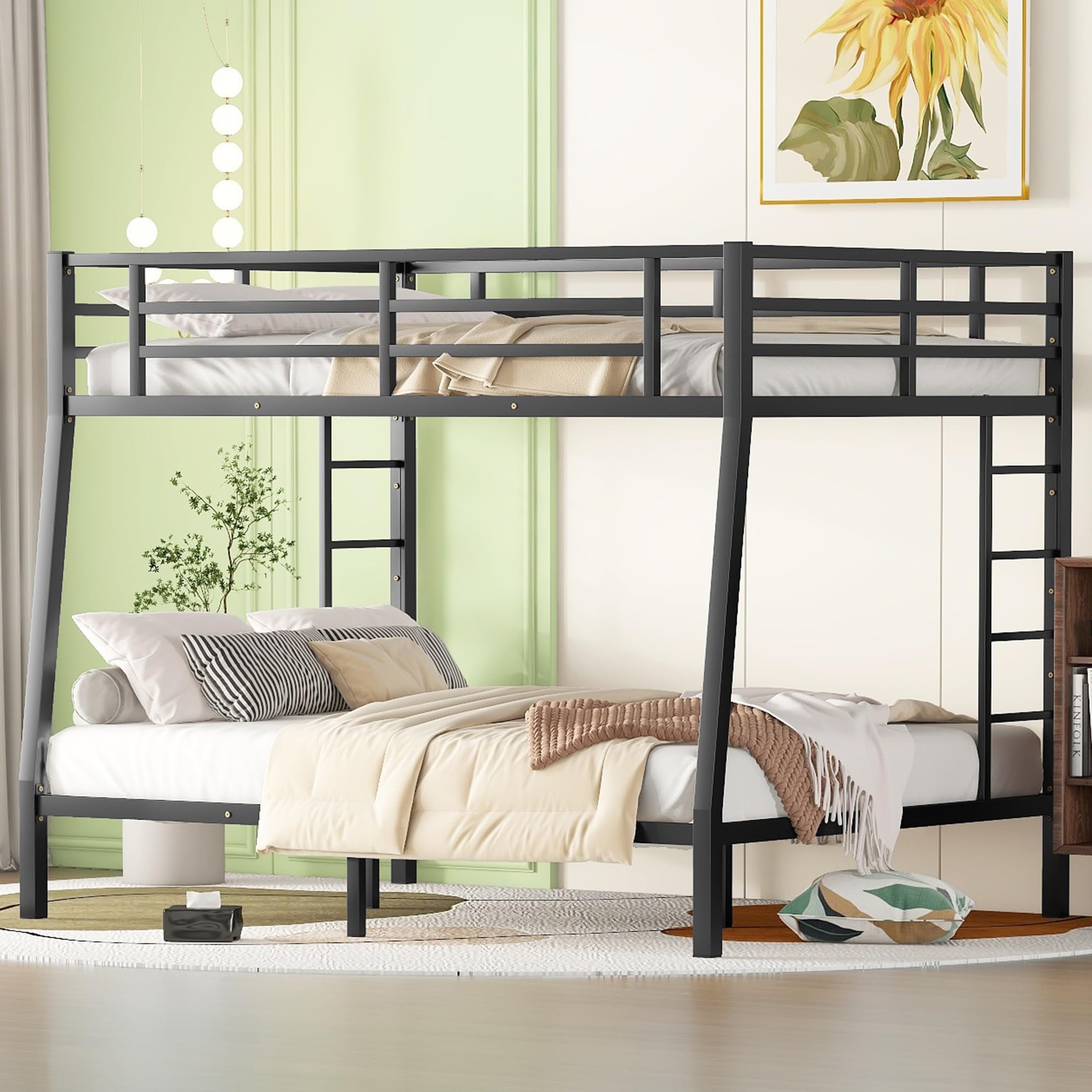 Litera Doble Sobre Cama Queen Con Escaleras Universal Broadmoore,