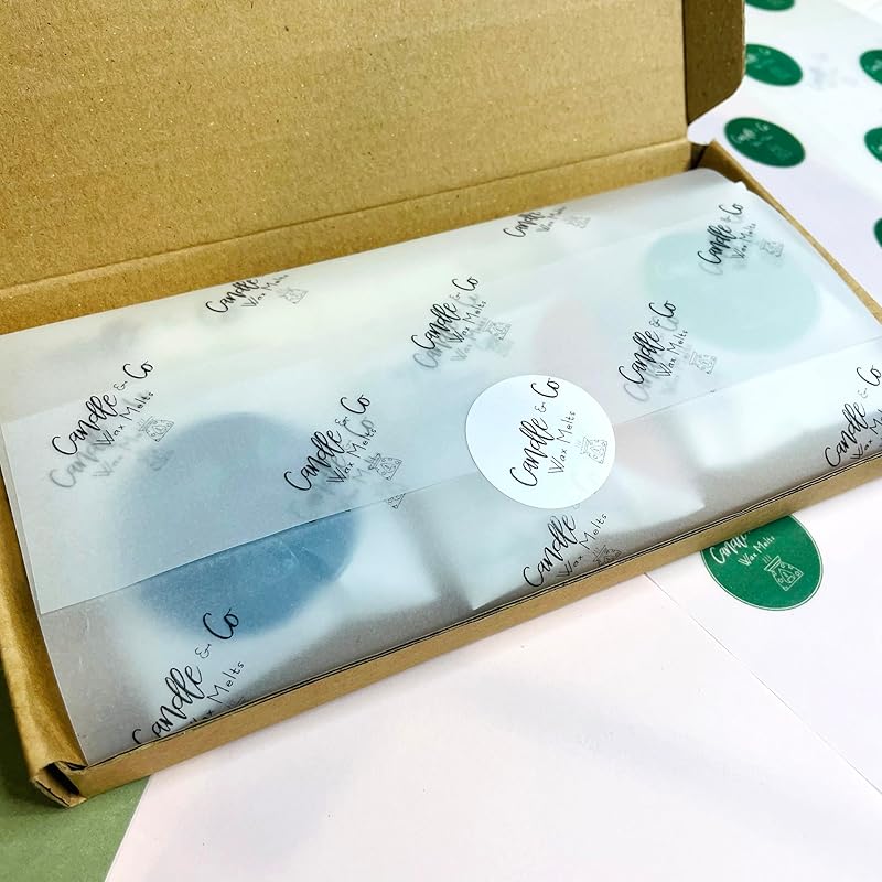 Personalised A3, A4, A5 translucent vellum wrapping paper | Logo ...