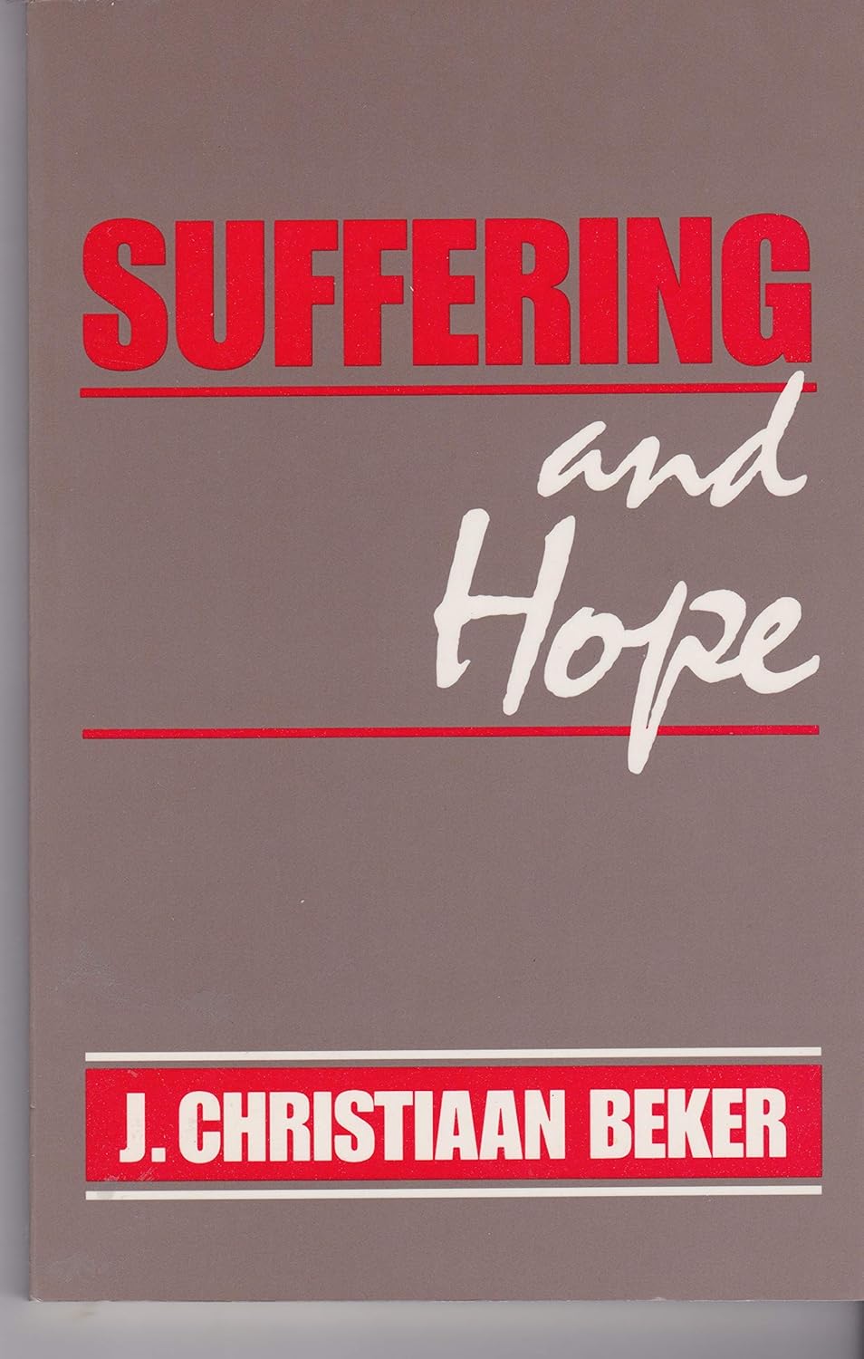 Suffering and hope: The biblical vision and the human predicament ...