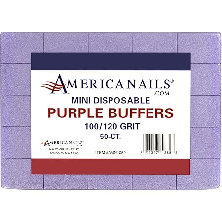 Amazon.com : Artist Land Slim Purple Buffer Set – (80/100 Grit) - 50 Ct ...
