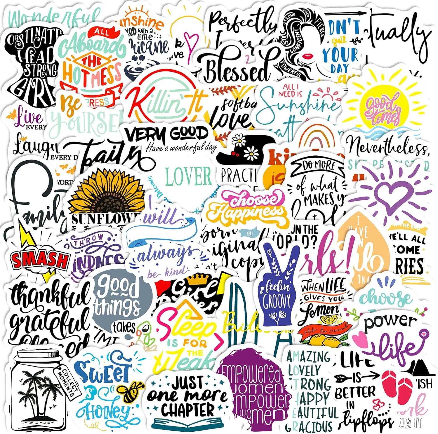 Amazon.com: 50 PCS Inspirational Stickers for Adults, Motivational ...