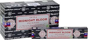 Amazon.com: EARTH Satya Midnight Bloom Incense Sticks 15 GMS (Pack of 12) (Green Certified ...